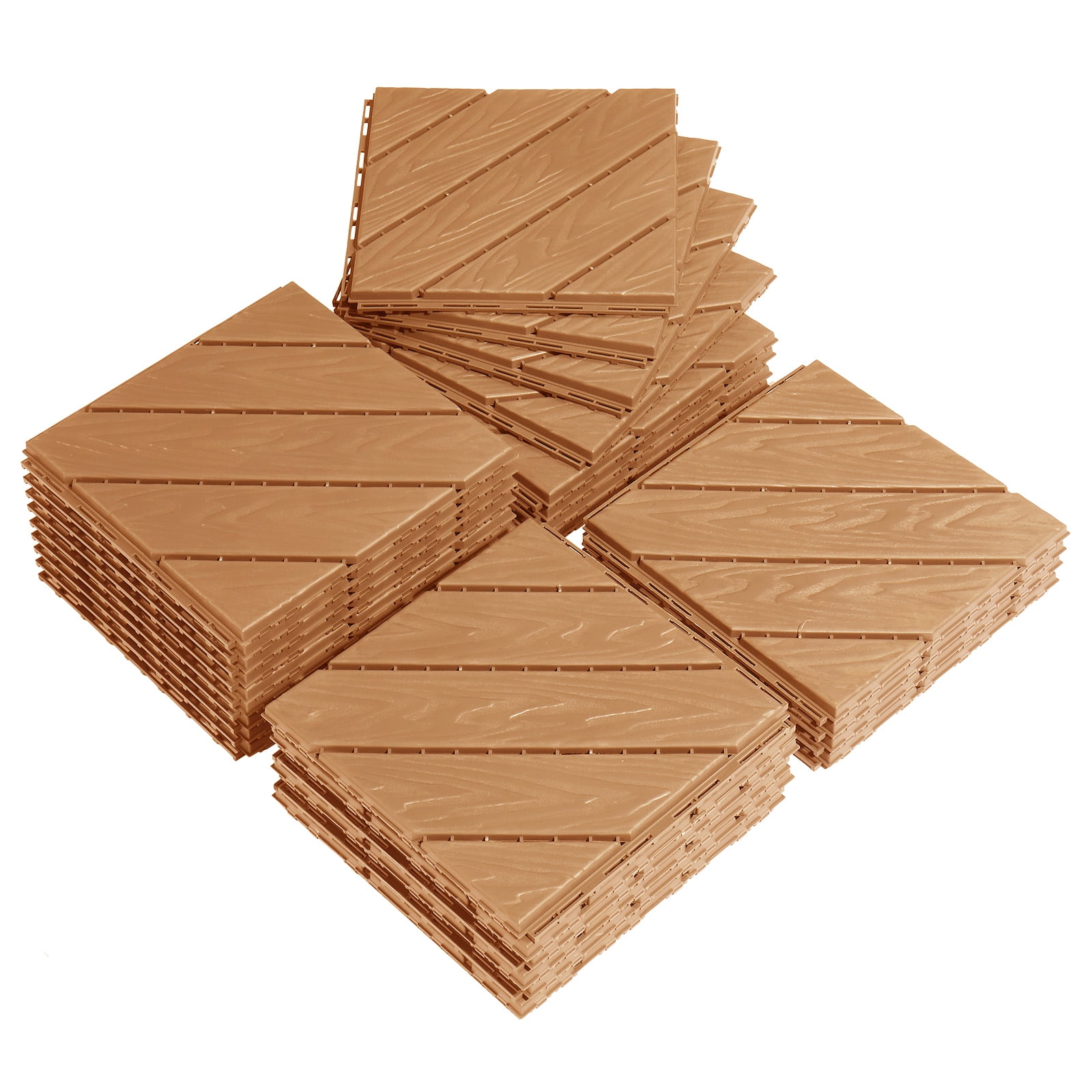 Plastic Interlocking Deck Tiles, 27 Pack, 11.8"x11.8" Waterproof ...