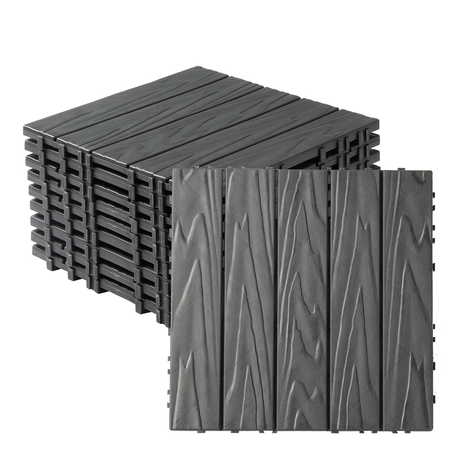 Plastic Interlocking Deck Tiles, 27 Pack, 11.8"x11.8" Waterproof ...