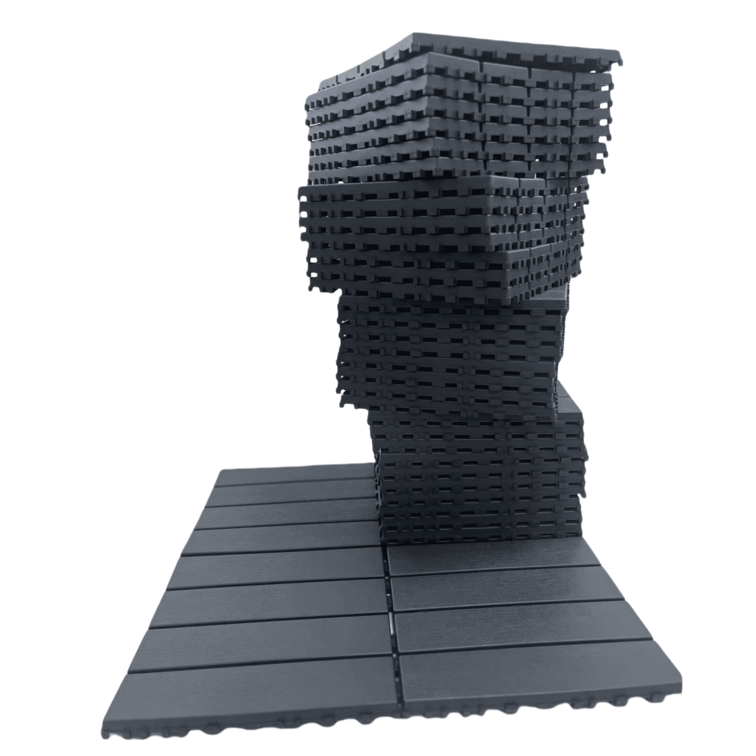 Plastic Interlocking Deck Tiles 36 Pack Patio Deck Tiles 12”x12” Square ...