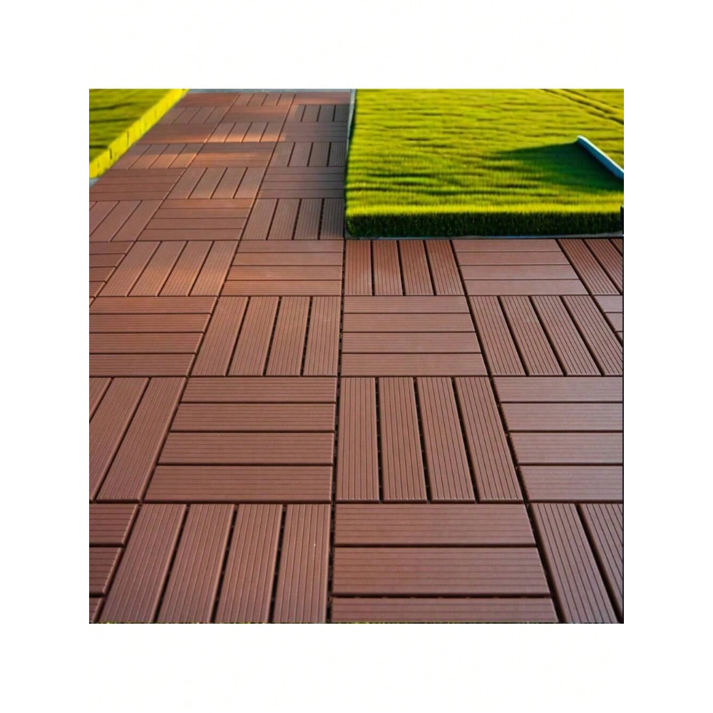 Plastic Interlocking Deck Tiles, 44 Pack, 12"X12" Waterproof All ...
