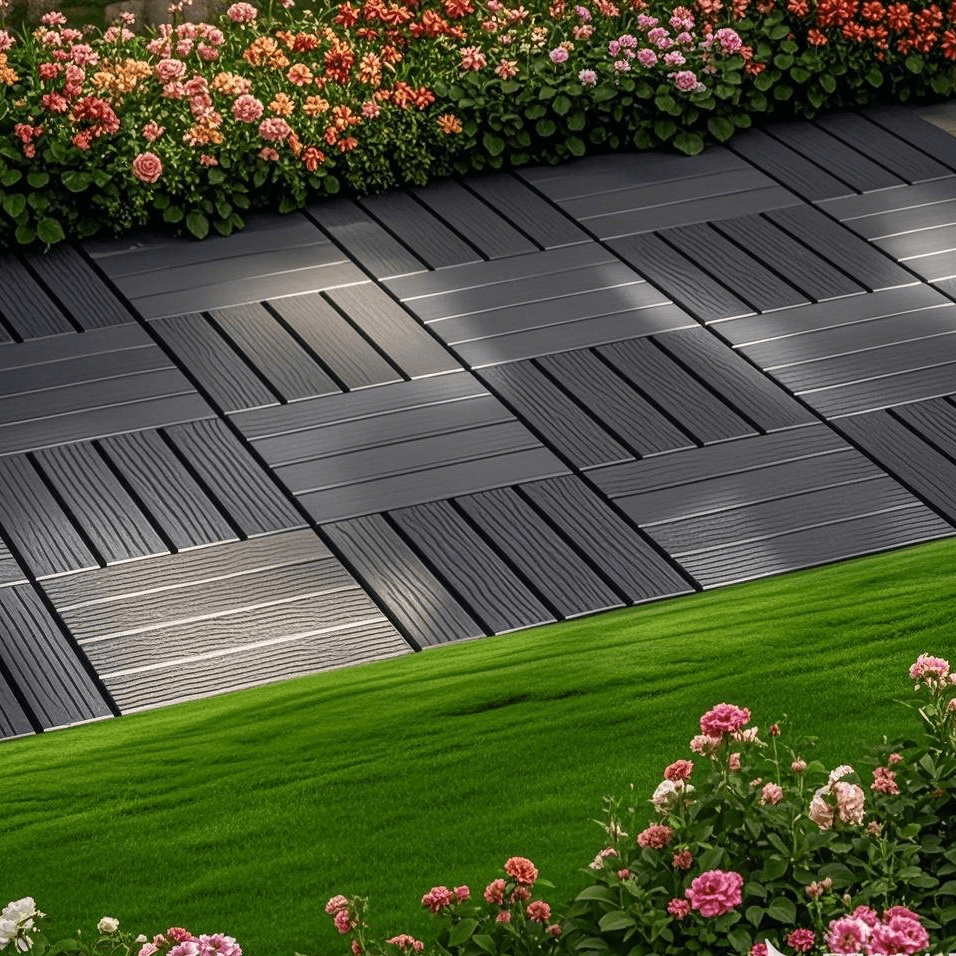 Plastic Interlocking Deck Tiles,44 Pack Patio Deck Tiles,12"x12" Square ...