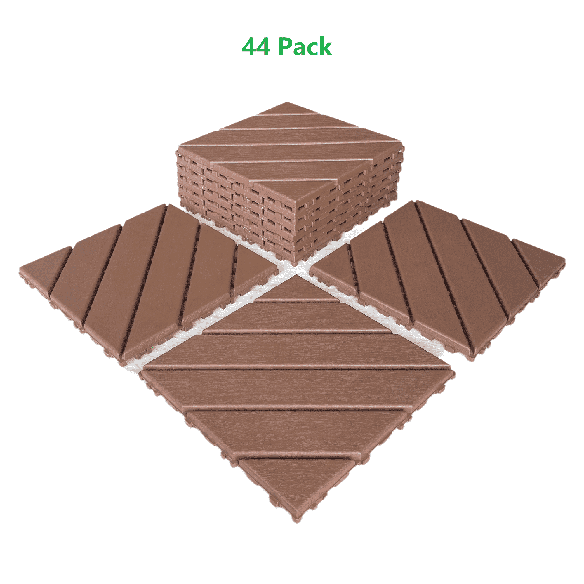 Plastic Interlocking Deck Tiles, 27 Pack/44 Pack Patio Deck Tiles, 12 ...