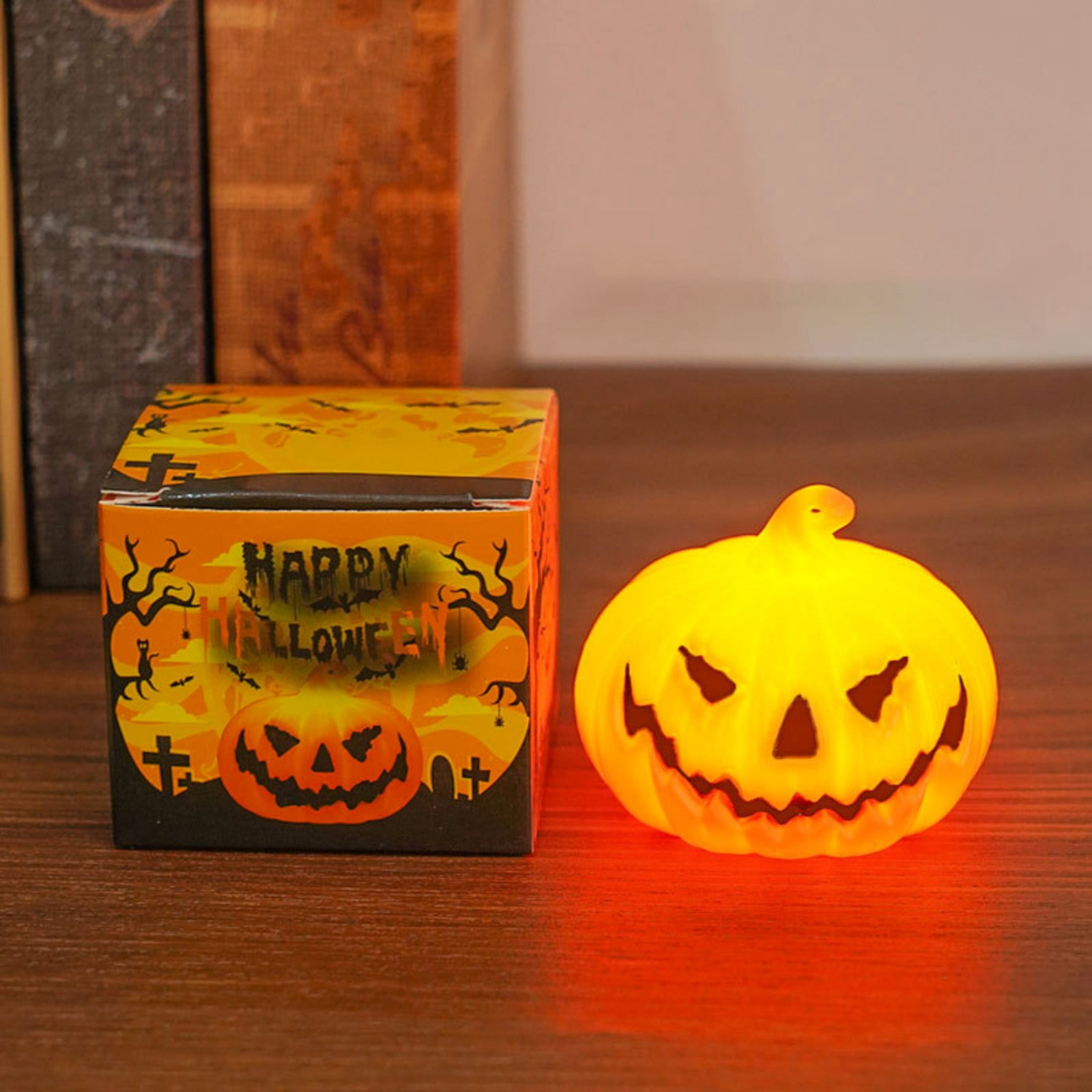 Plastic Jack O Lantern 1 PCS, Pumpkins Halloween Light up Pumpkin ...