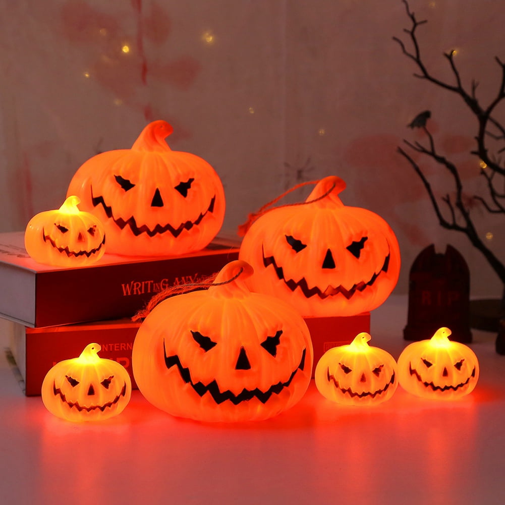 Plastic Jack O Lantern Pumpkins Halloween Light up Pumpkin Outdoor ...
