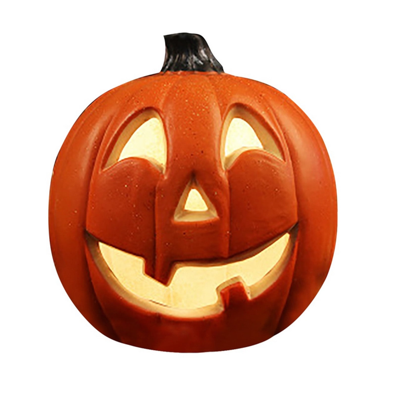 Plastic Jack O Lantern Pumpkins with Spooky Lights - Battery Operated ...
