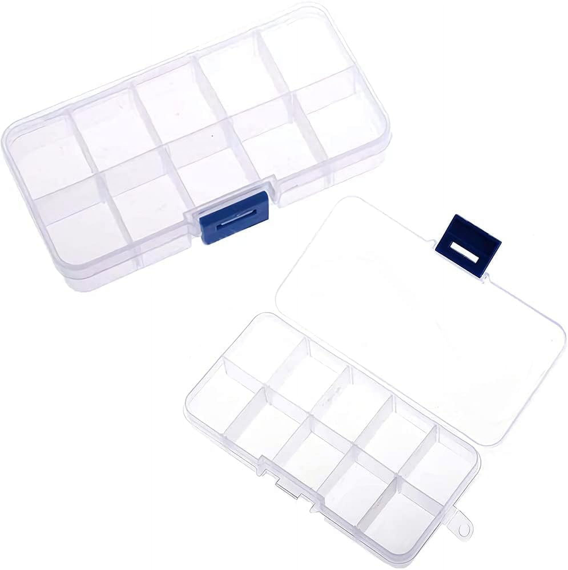 Plastic Jewellery Box - 2 Piece Storage Box with Removable Grid ...