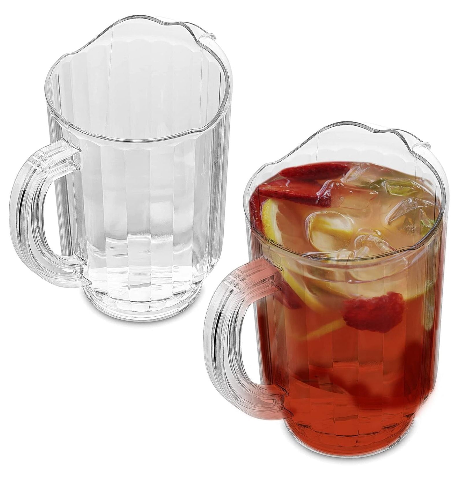 Plastic Juice Pitcher 60 oz. - Hot or Cold Beverage - Pack of 2 ...