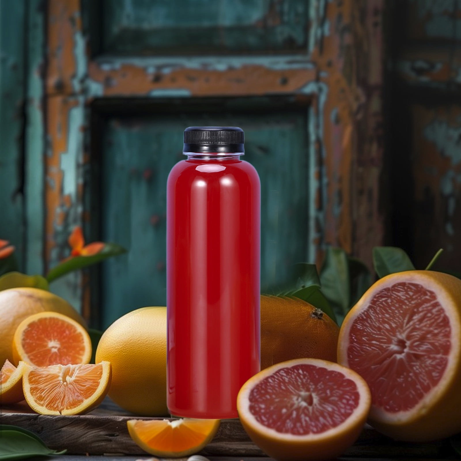 Plastic Juices Bottle, Transparent Reusable Beverage Containers, Clear ...