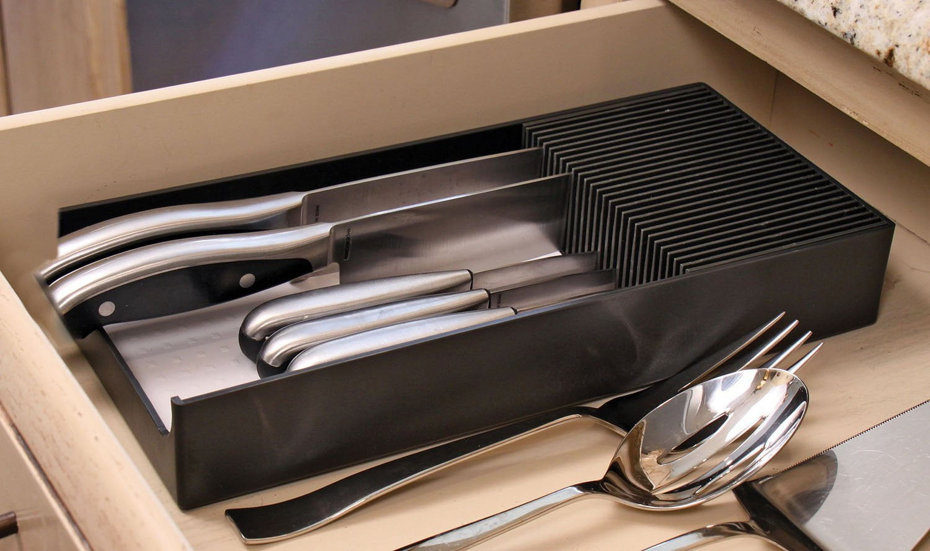 Plastic KNIFEdock - In-Drawer Knife Storage Rack - Walmart.com