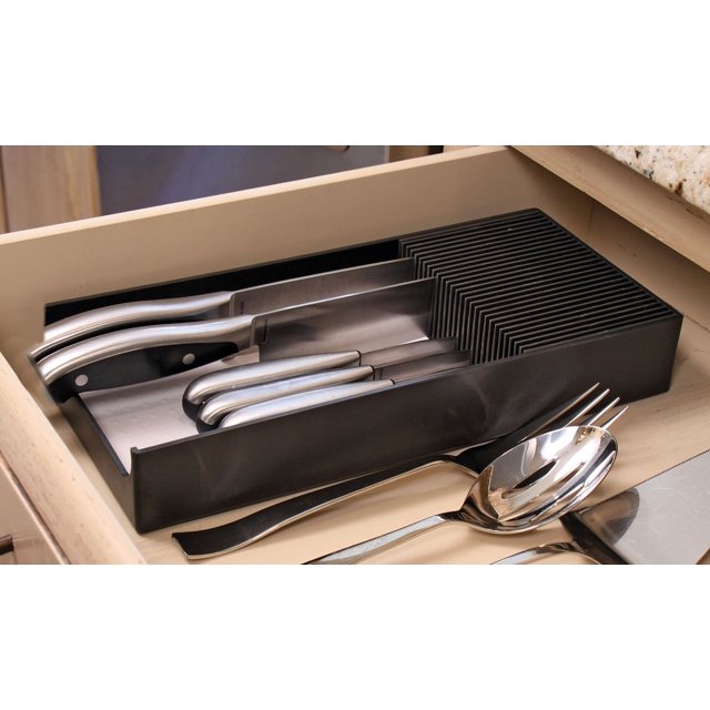 Plastic KNIFEdock - In-Drawer Knife Storage Rack - Walmart.com