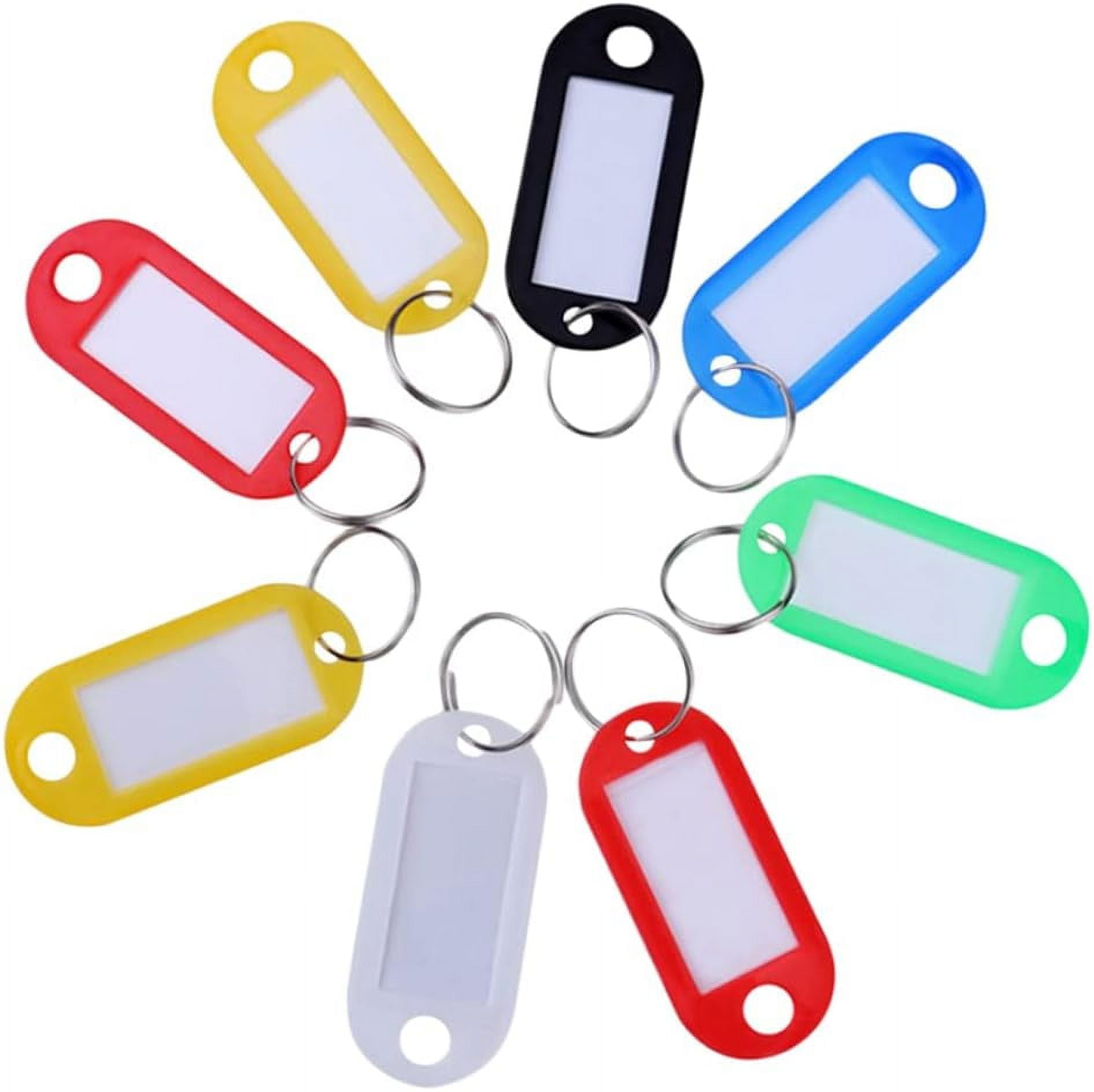 Plastic Key Fob 80 pcs Luggage with Plastic Id Label - Ring Labels ...
