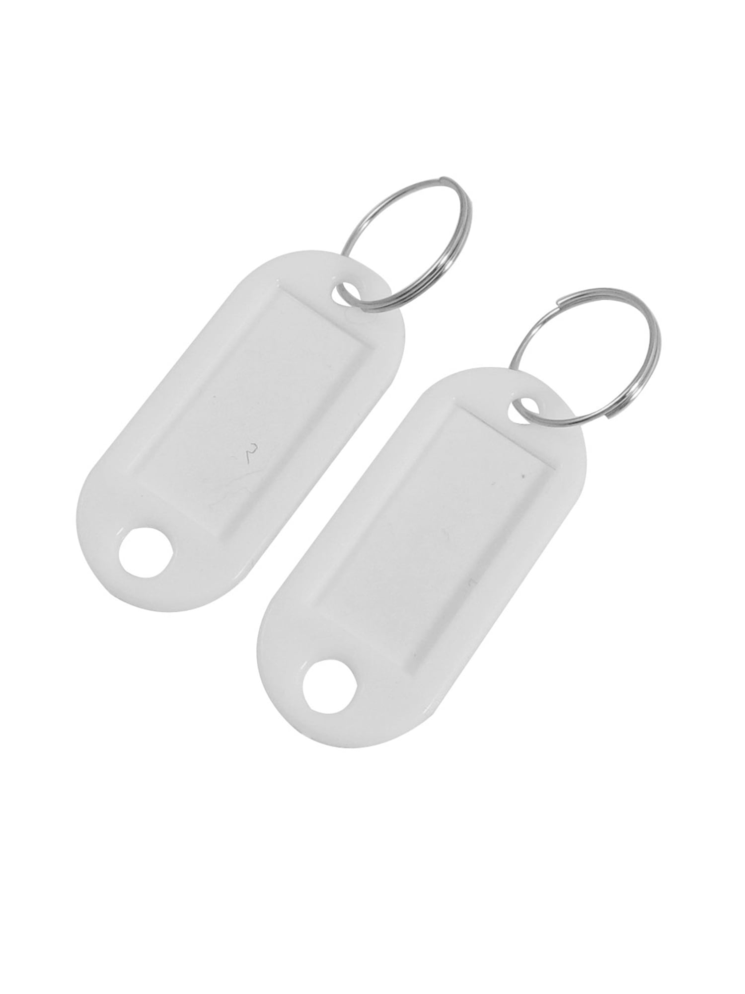 Plastic Key ID Tags Name Card Labels Keyring Keychain White 10pcs ...