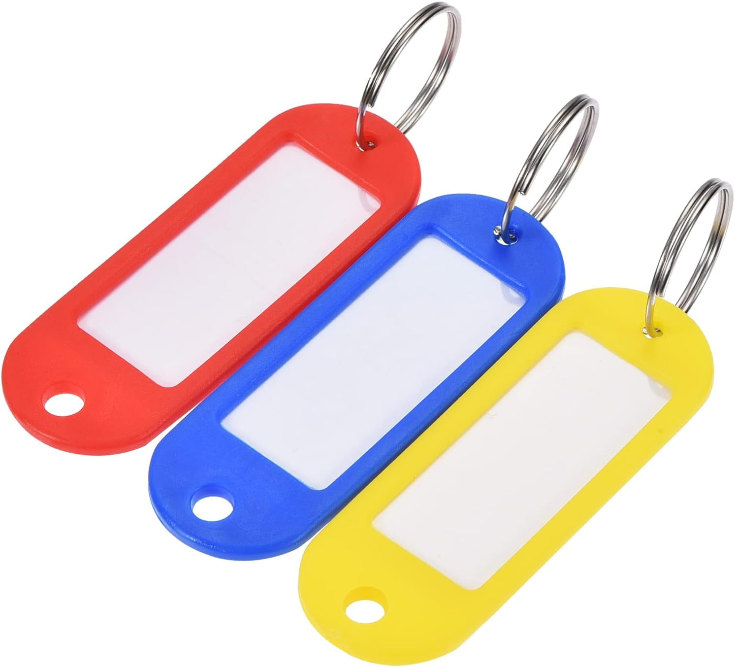Plastic Key Tag with Split Ring, Flexible Mark Luggage Tags 58x21mm 3 ...