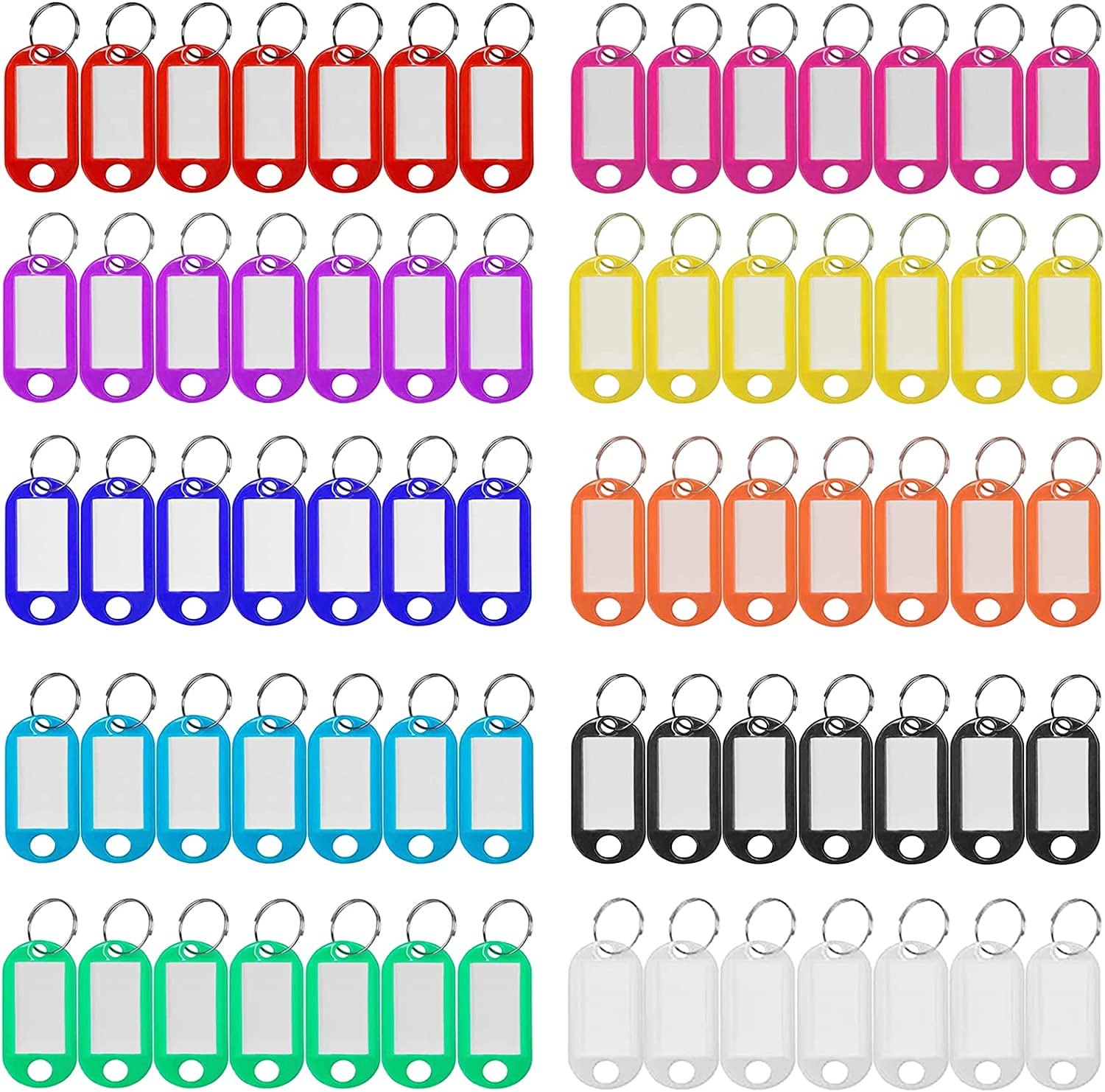 Plastic Key Tags 220 Pcs, Key Labels with Ring and Label Window, Key ...