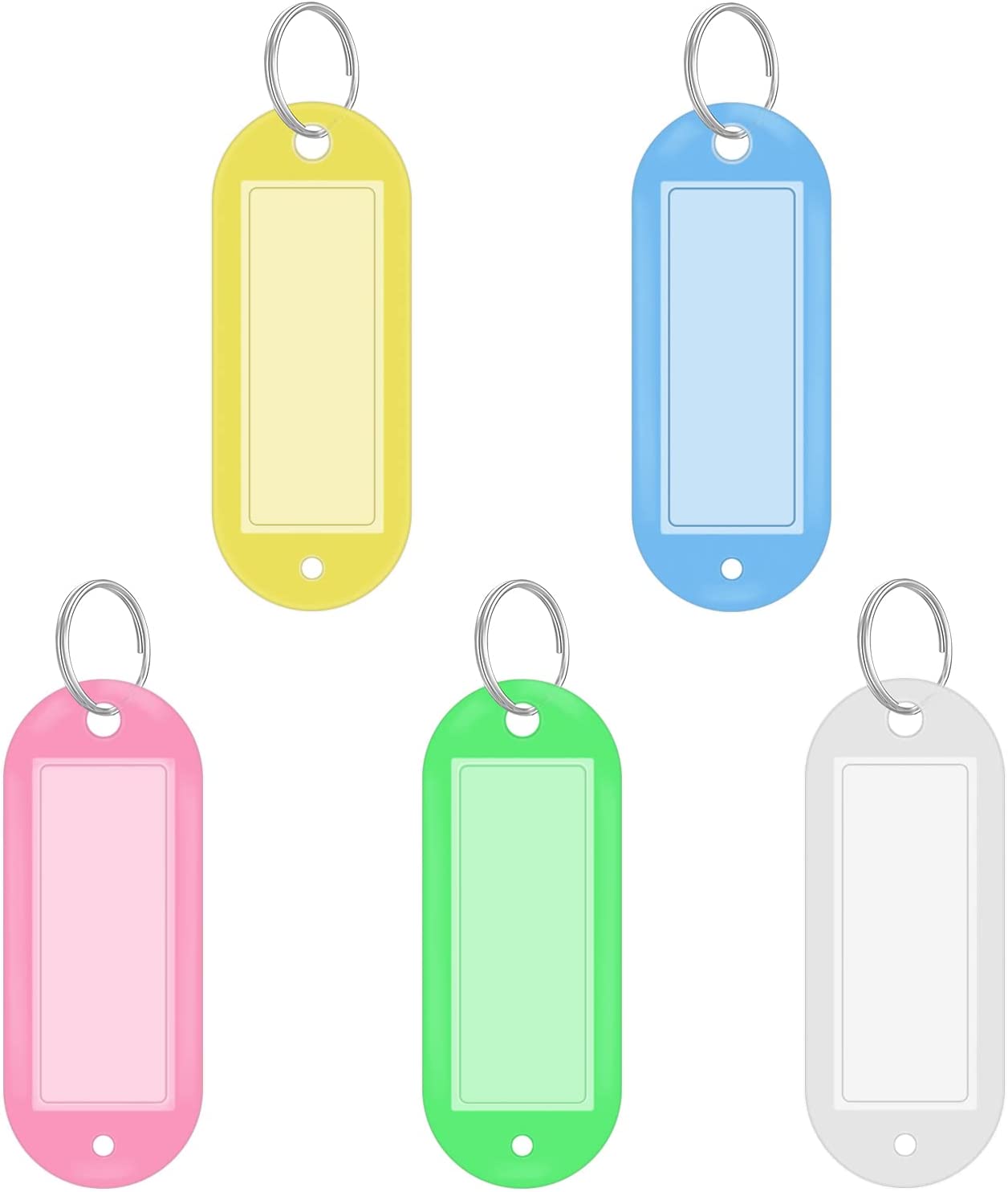 Plastic Key Tags,50 Pcs Key Labels with Ring andWindow,Key Identifiers ...