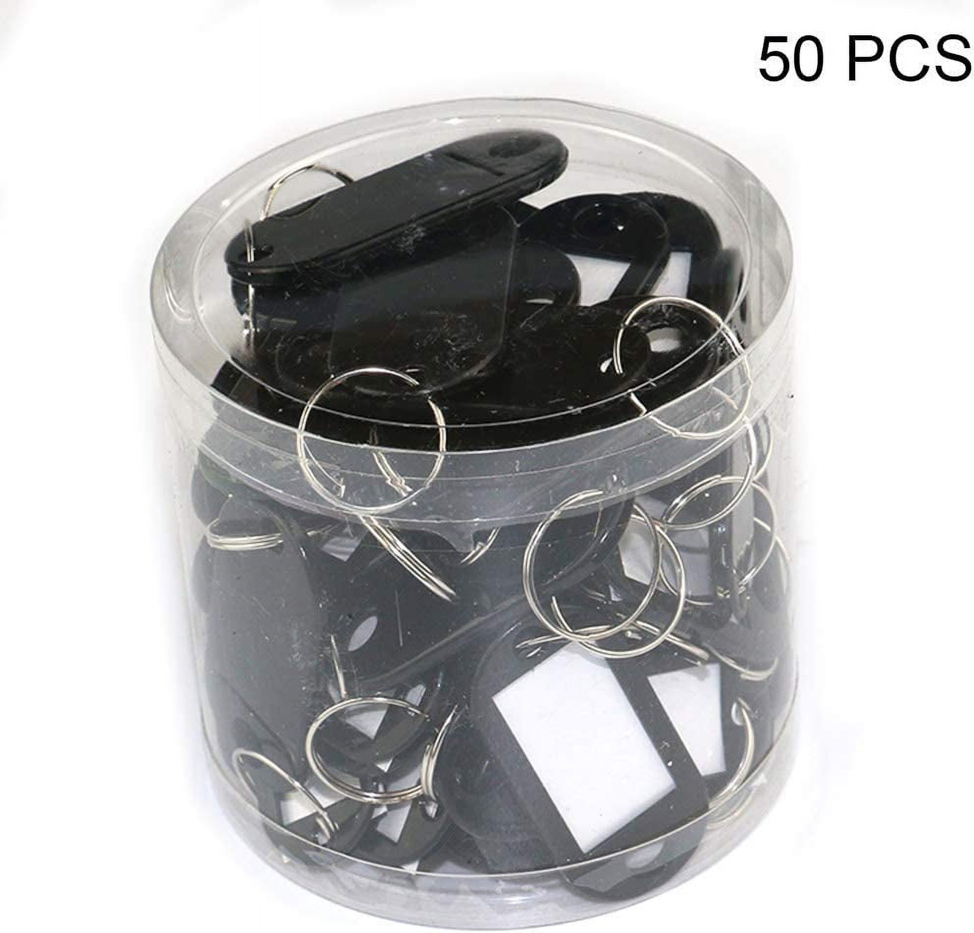 Plastic Key Tags, Key ID Ring Covers with Blank Labels, 50 Pcs, 11 ...