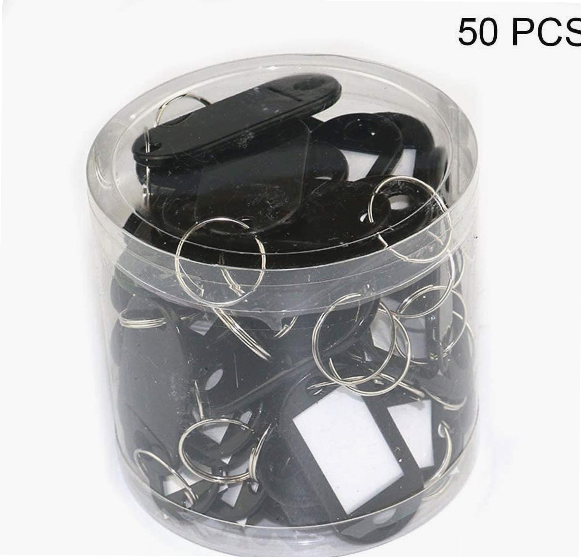 Plastic Key Tags, Key ID Ring Covers with Blank Labels, 50 Pcs, 11 ...
