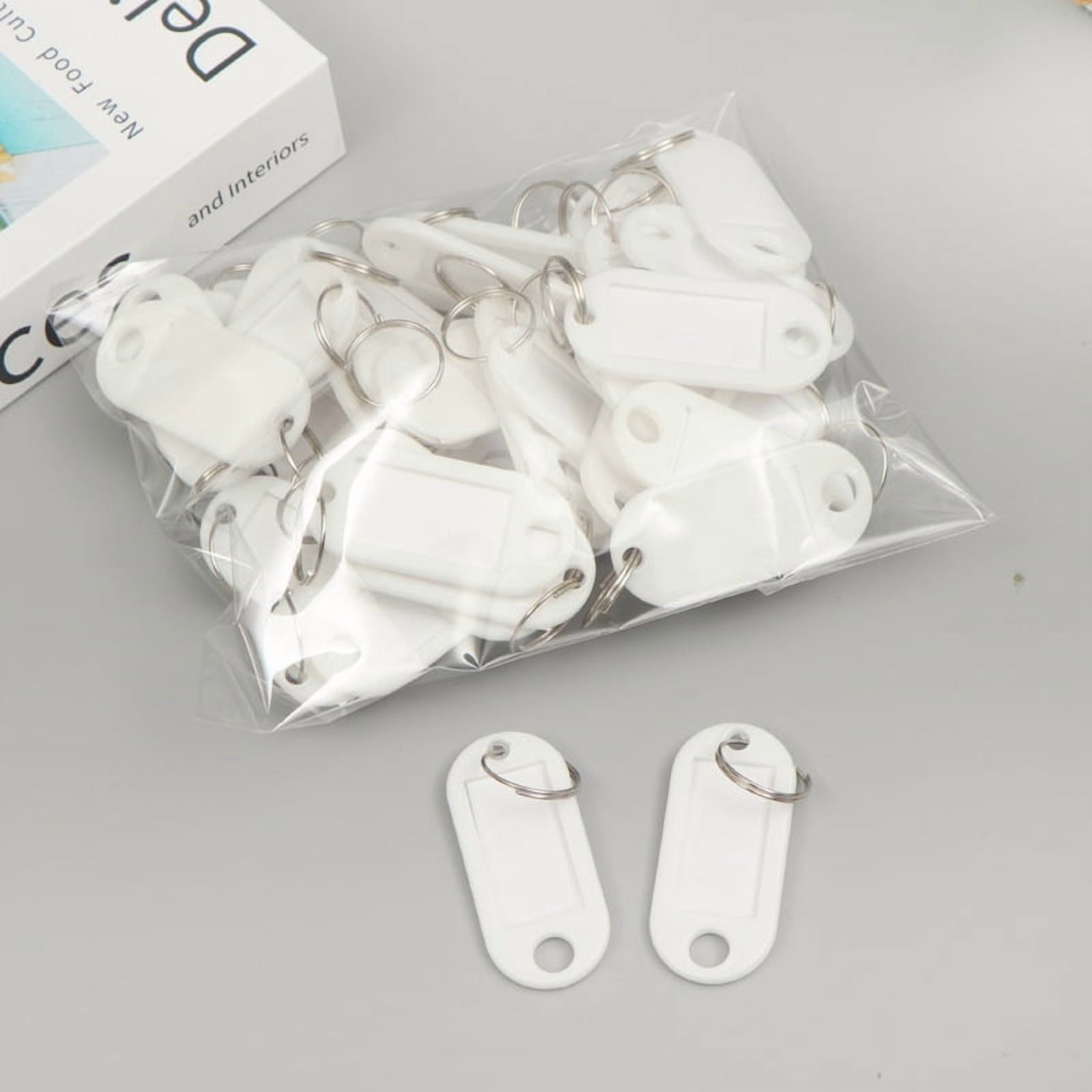 Plastic Key Tags with Label Window, Key Ring Identification Number Tags ...