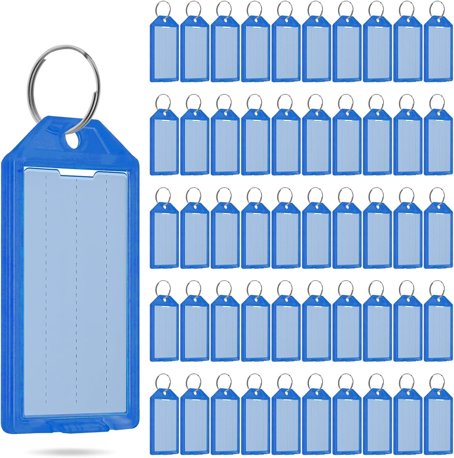 Plastic Key Tags with Labels, Key Labels with Ring and Label Window ...