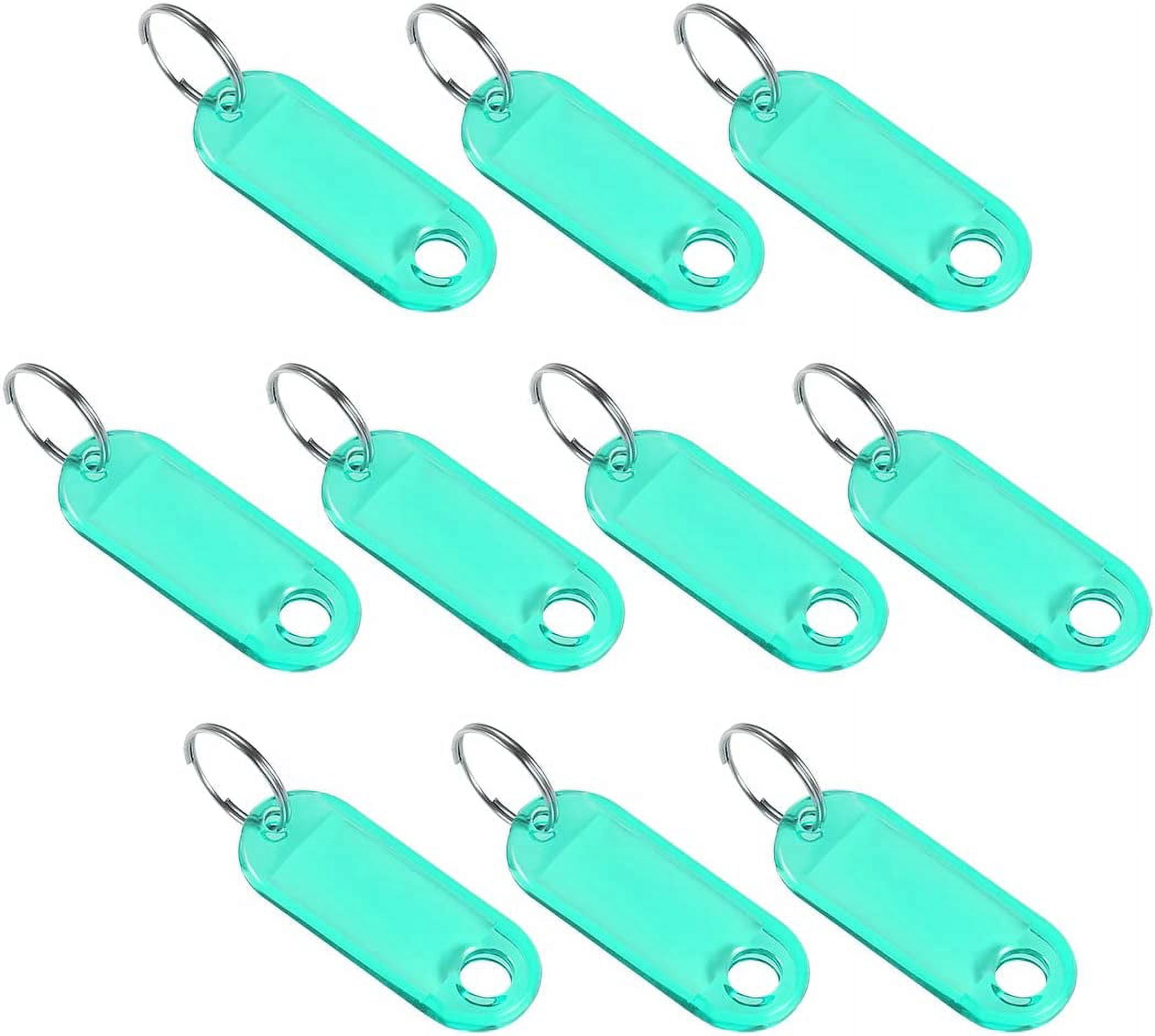 Plastic Key Tags with Split Ring Keychain ID LuggageWindow 50x20mm ...