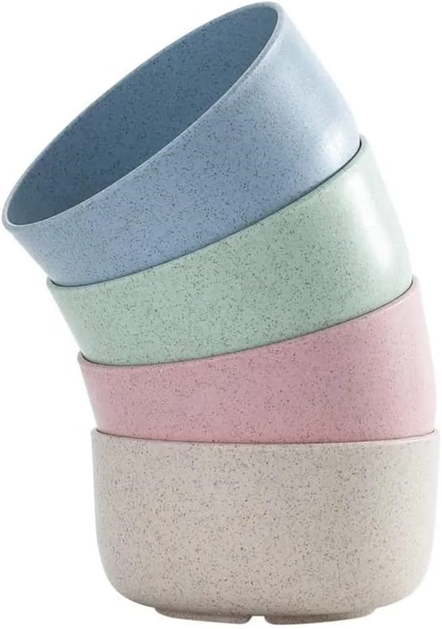 Plastic Kids Bowls -Bexikou 4 Pack Kitchen Rice Bowl for Kids, 15 oz ...