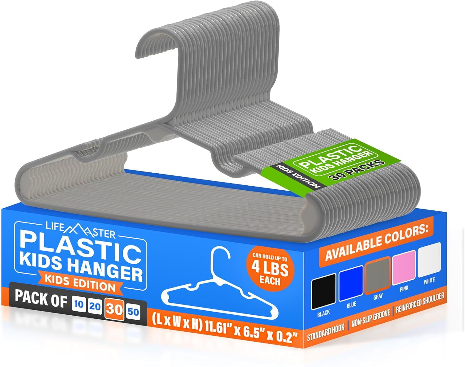 Plastic Kids Clothes Hangers – Children Clothes Hanger with Shoulder ...