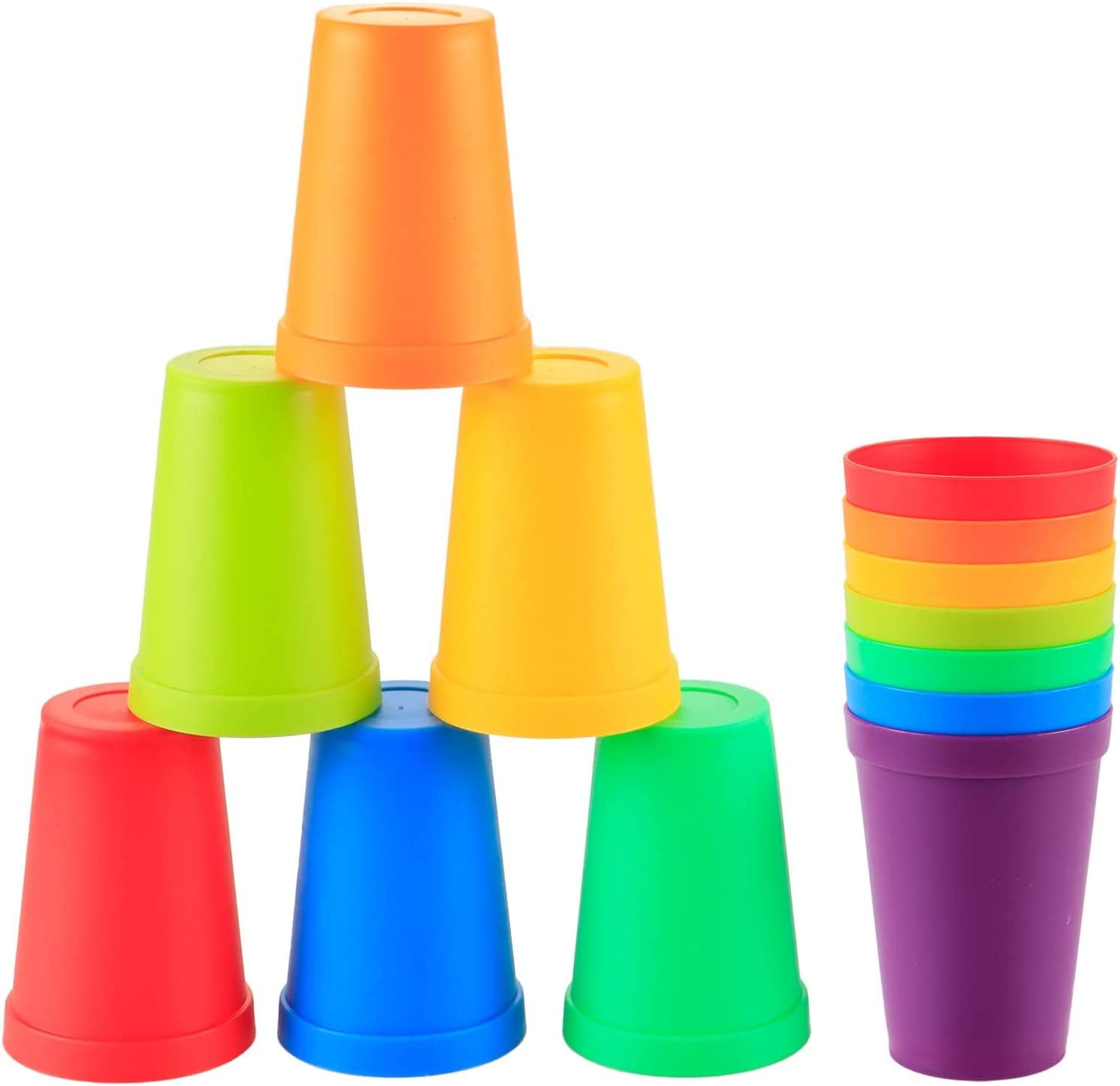 Plastic Kids Cups, Set of 8 Unbreakable Plastic Cups 10oz Kids Juice ...