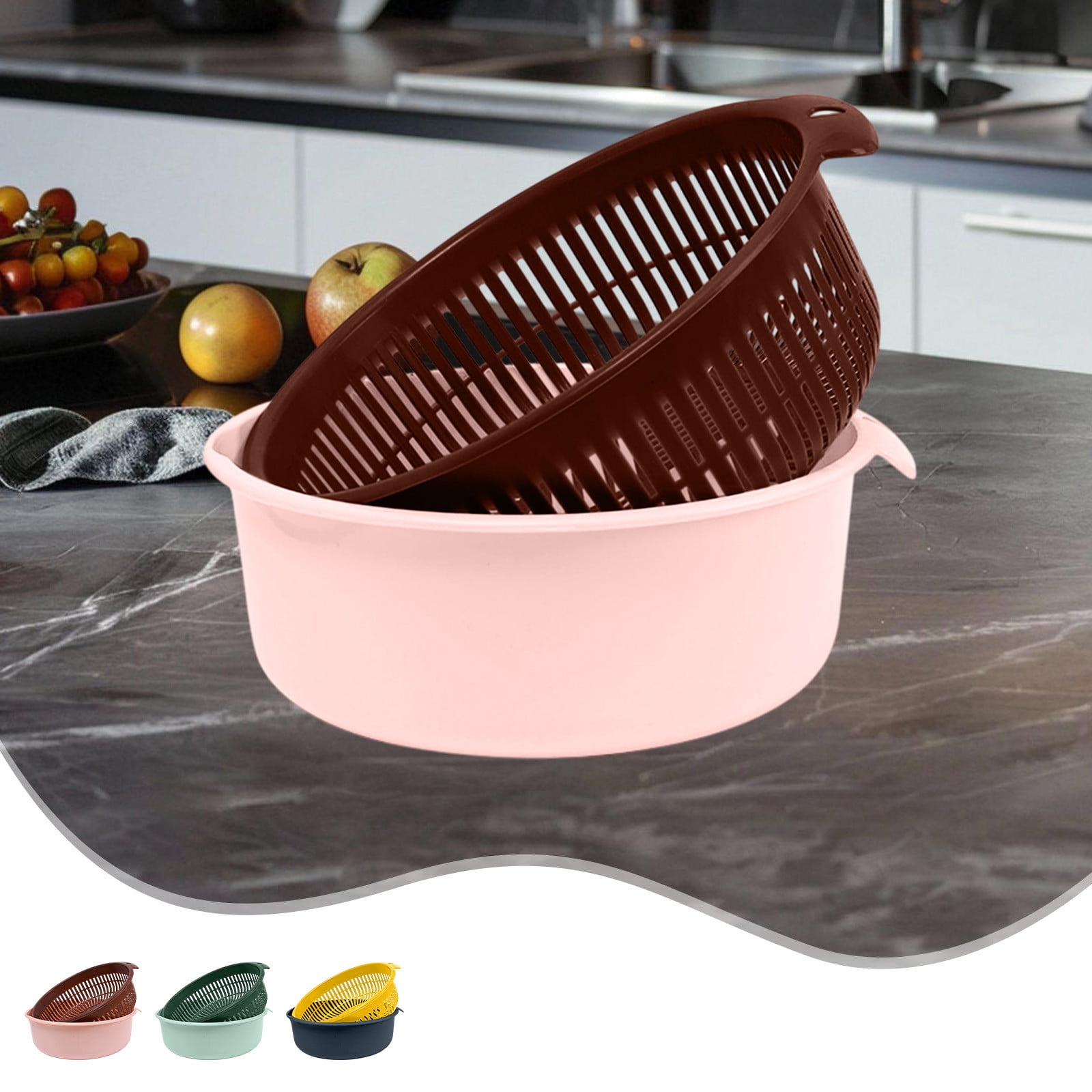 Plastic Kitchen Drain Basket,Large Double Drainage Filter,Food Grade ...