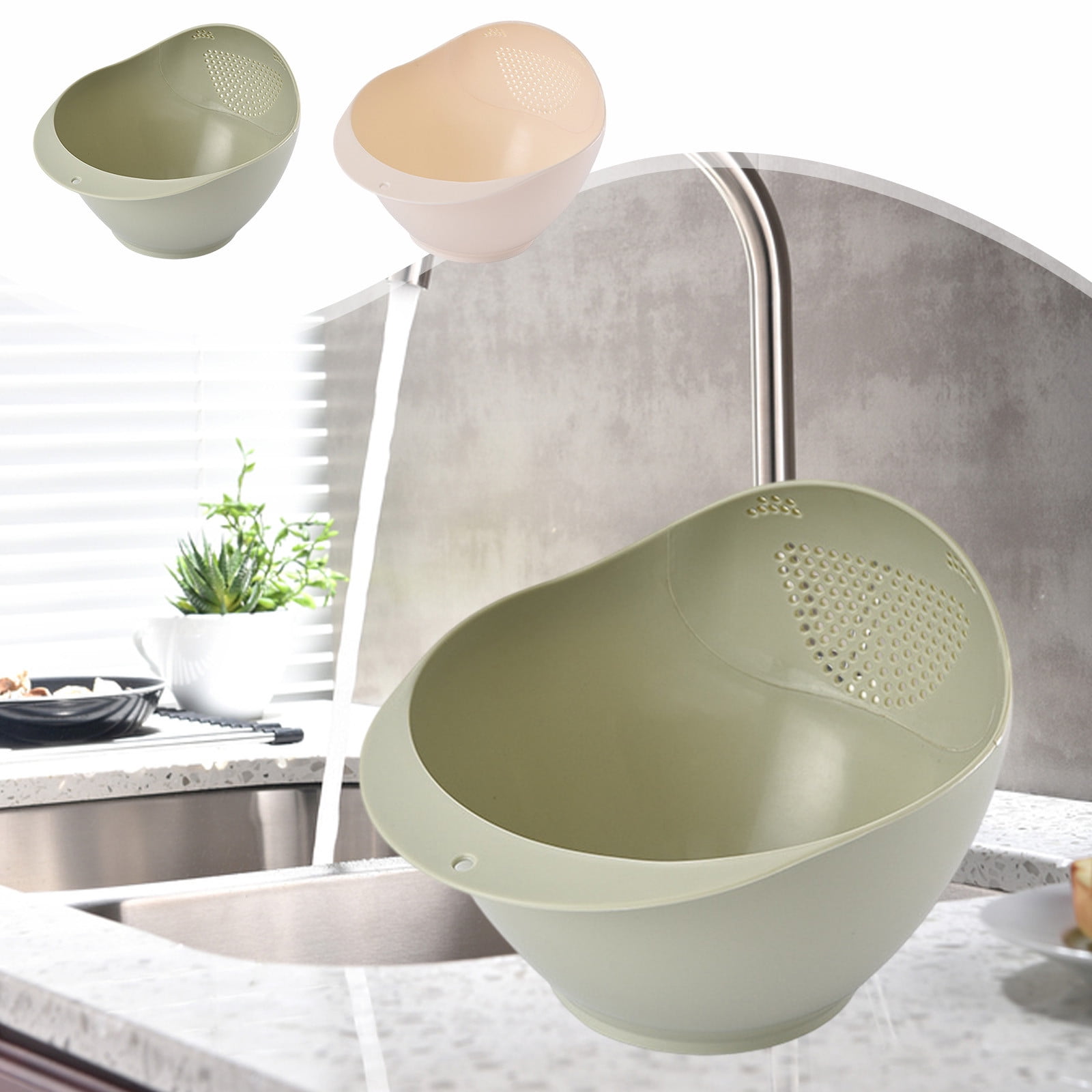 Plastic Kitchen Drain Basket,Large Double Drainage Filter,Food Grade ...