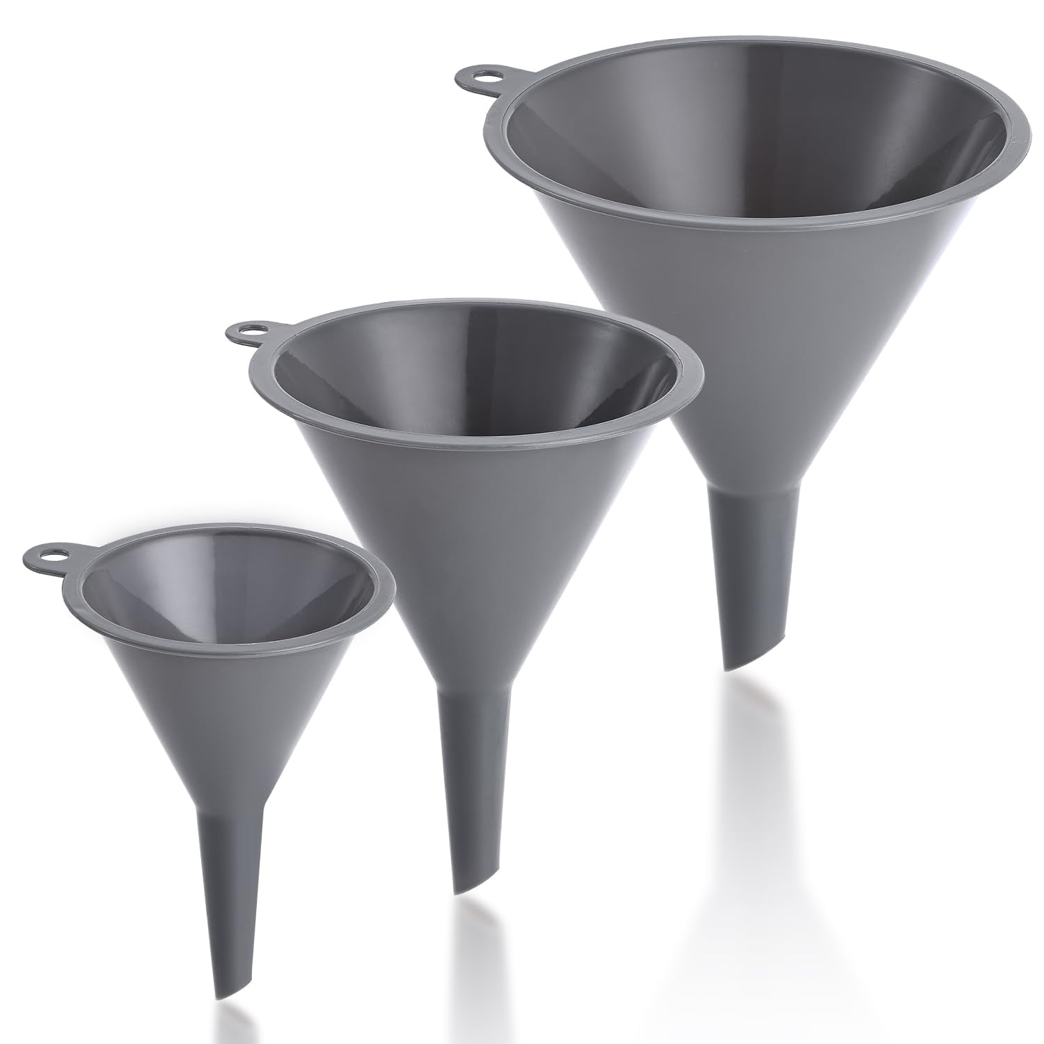 Plastic Kitchen Funnel Set of 3, Durable Round Food Grade Cooking ...