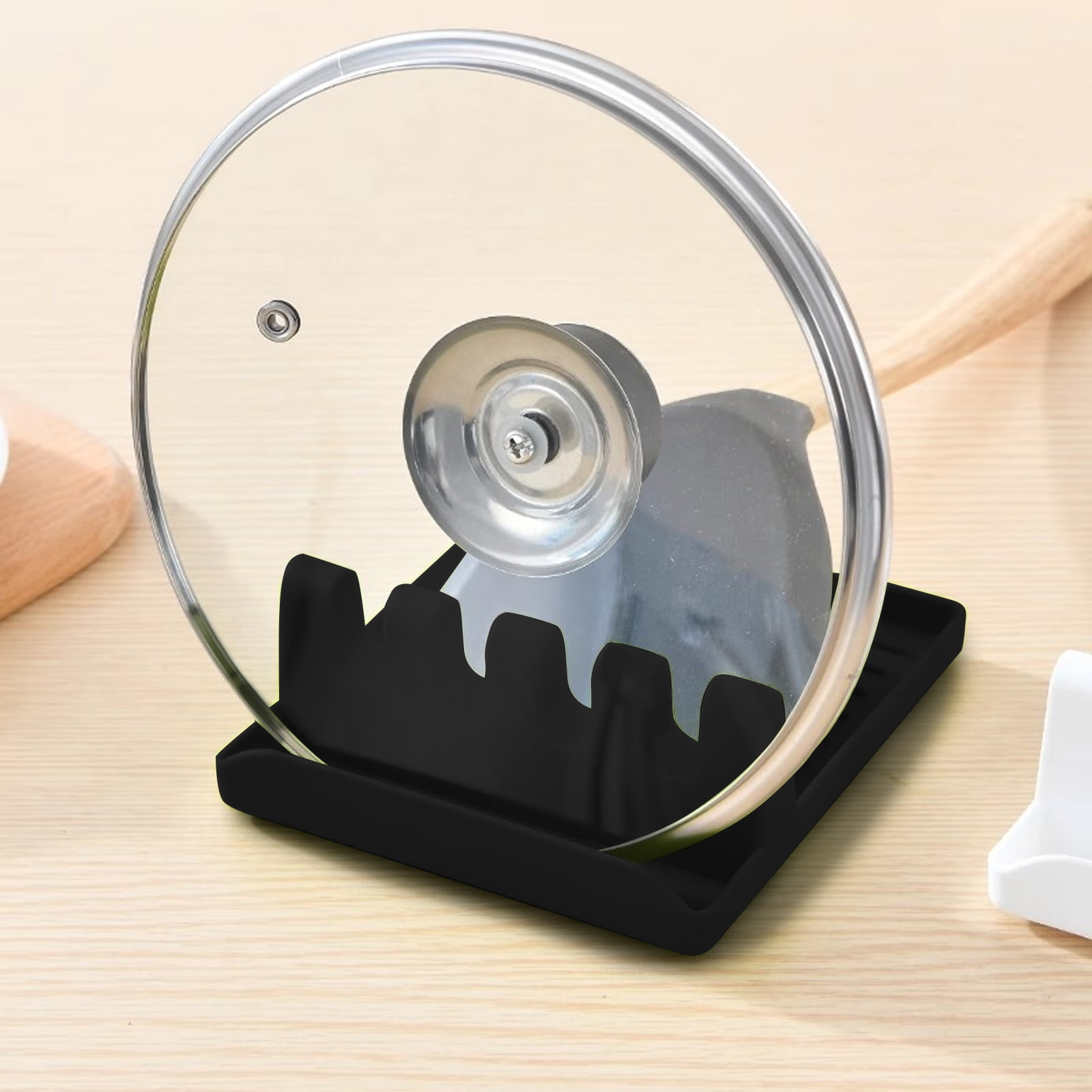 Plastic Kitchen Spatula & Lid Rack, Foldable Draining Storage, Green ...