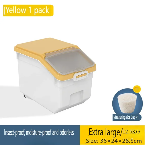 Plastic Kitchen Storage Container Large-capacity Rice Storage Box ...