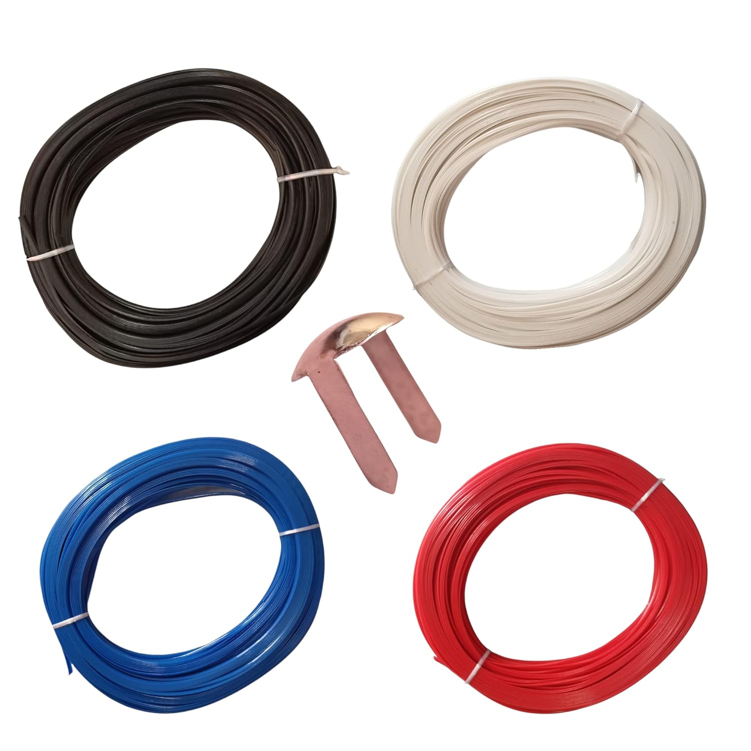 Plastic Koodai Wire for Craft WorkPack of 4BLACKWHITEROYAL ...