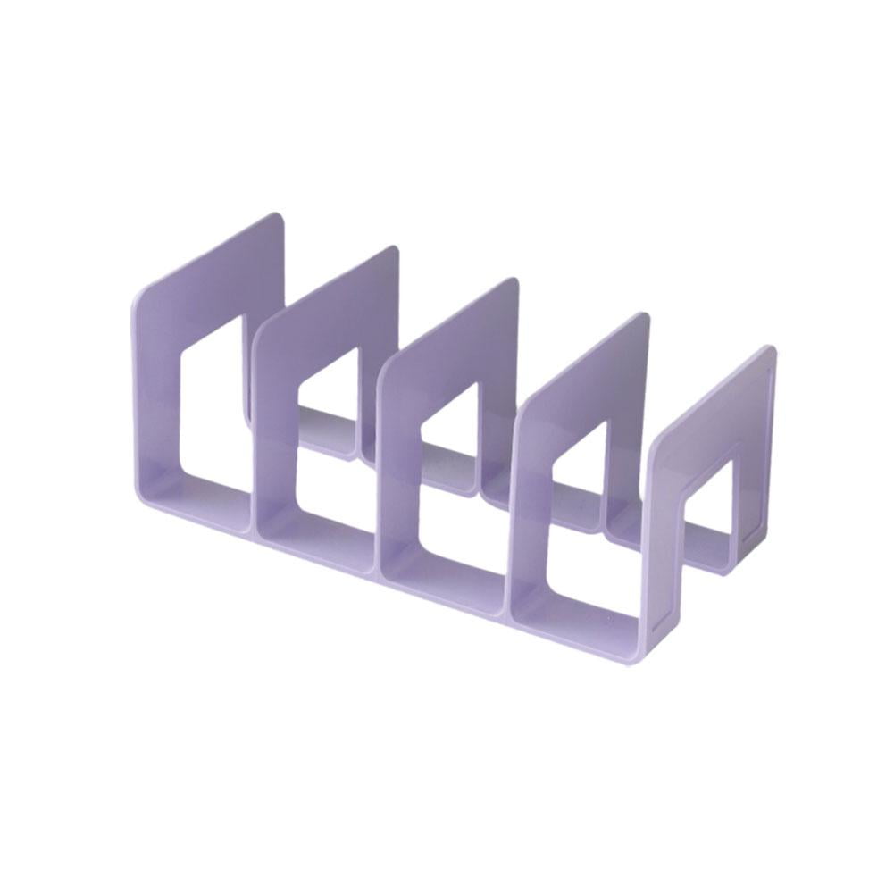 Plastic L-Type Bookend Four-Shelf Desktop File Storage Display ...