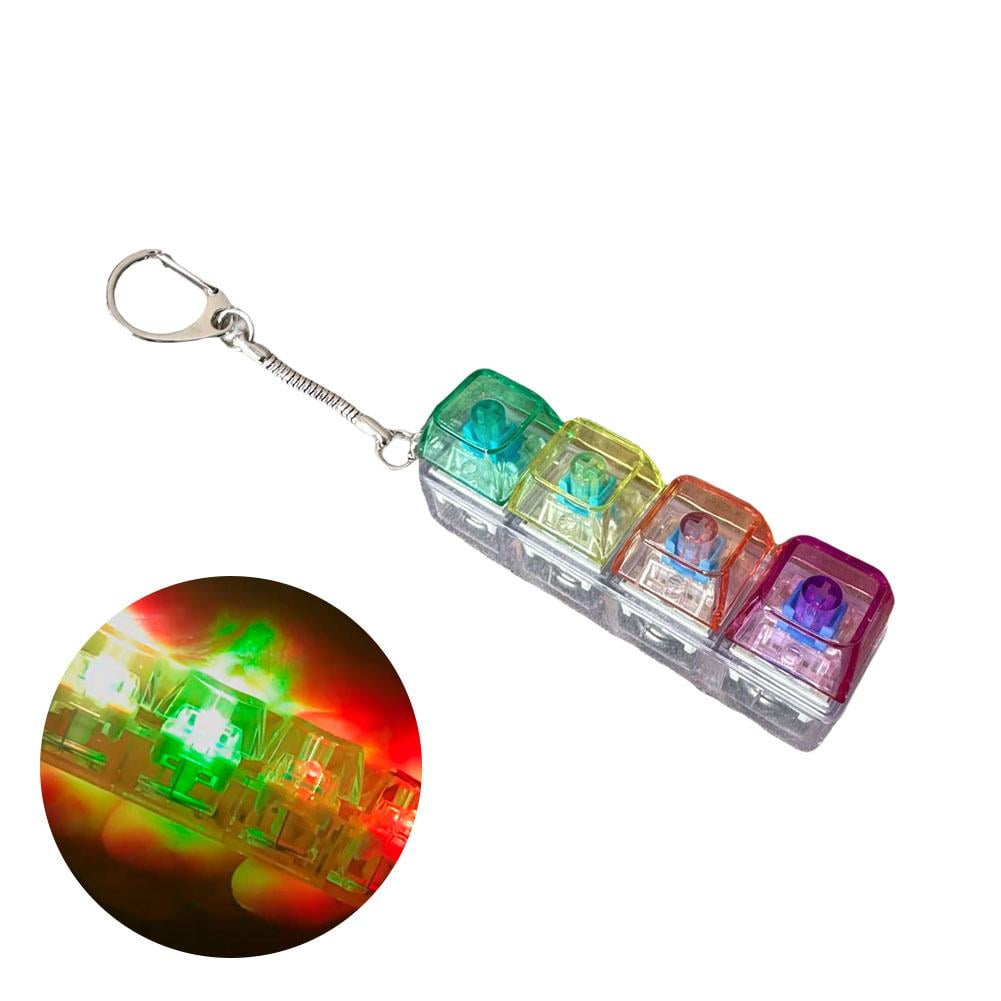 Plastic LED Light Keychain Keyboard Clicker Toys for Adults: Stress ...