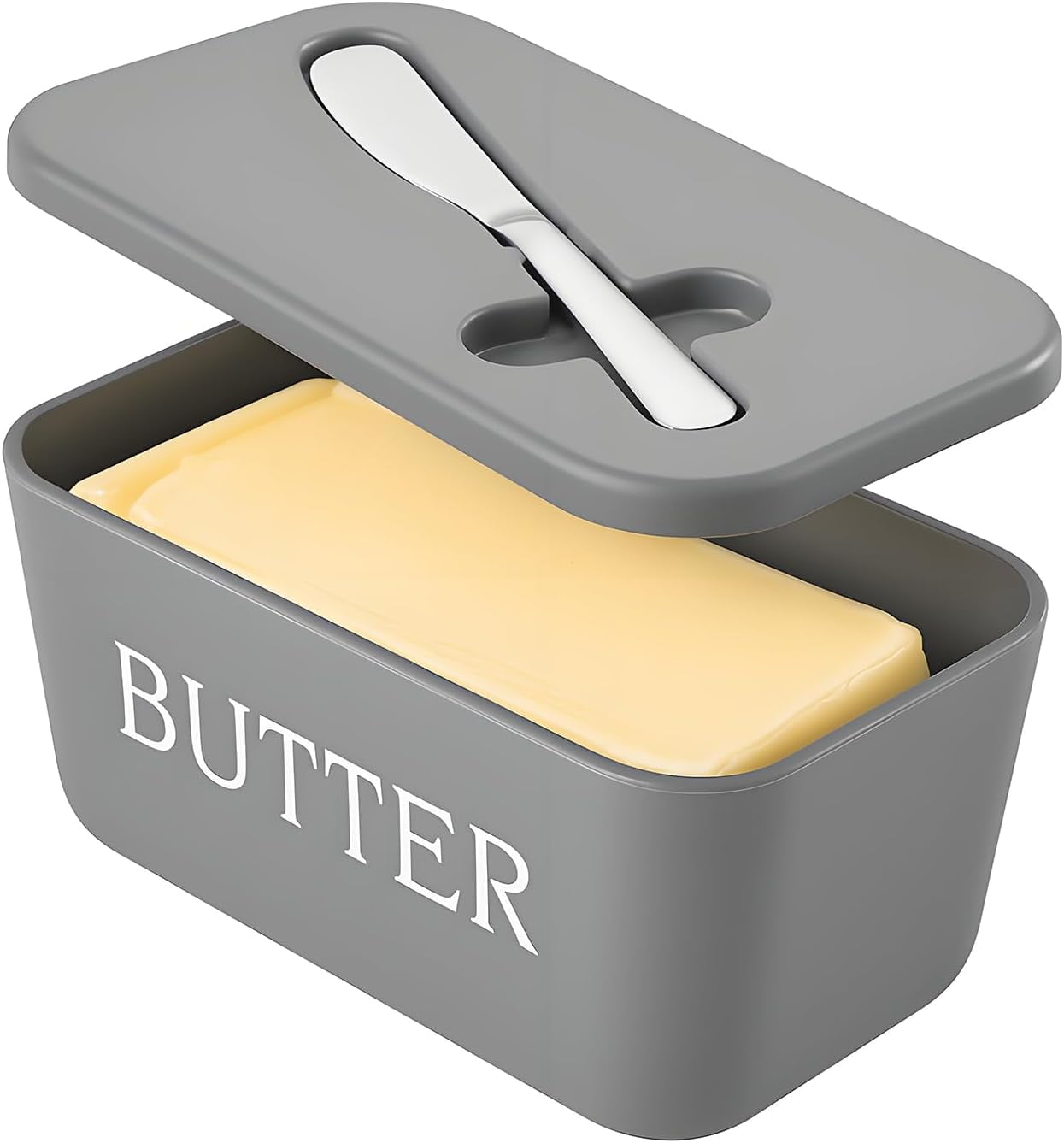Plastic Large Butter Dish With Lid,Food Grade PP Butter Keeper With ...