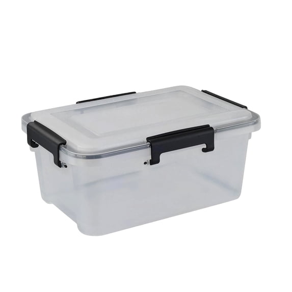 Plastic Latching Storage Box With Gasket Lid, Stackable Container For ...