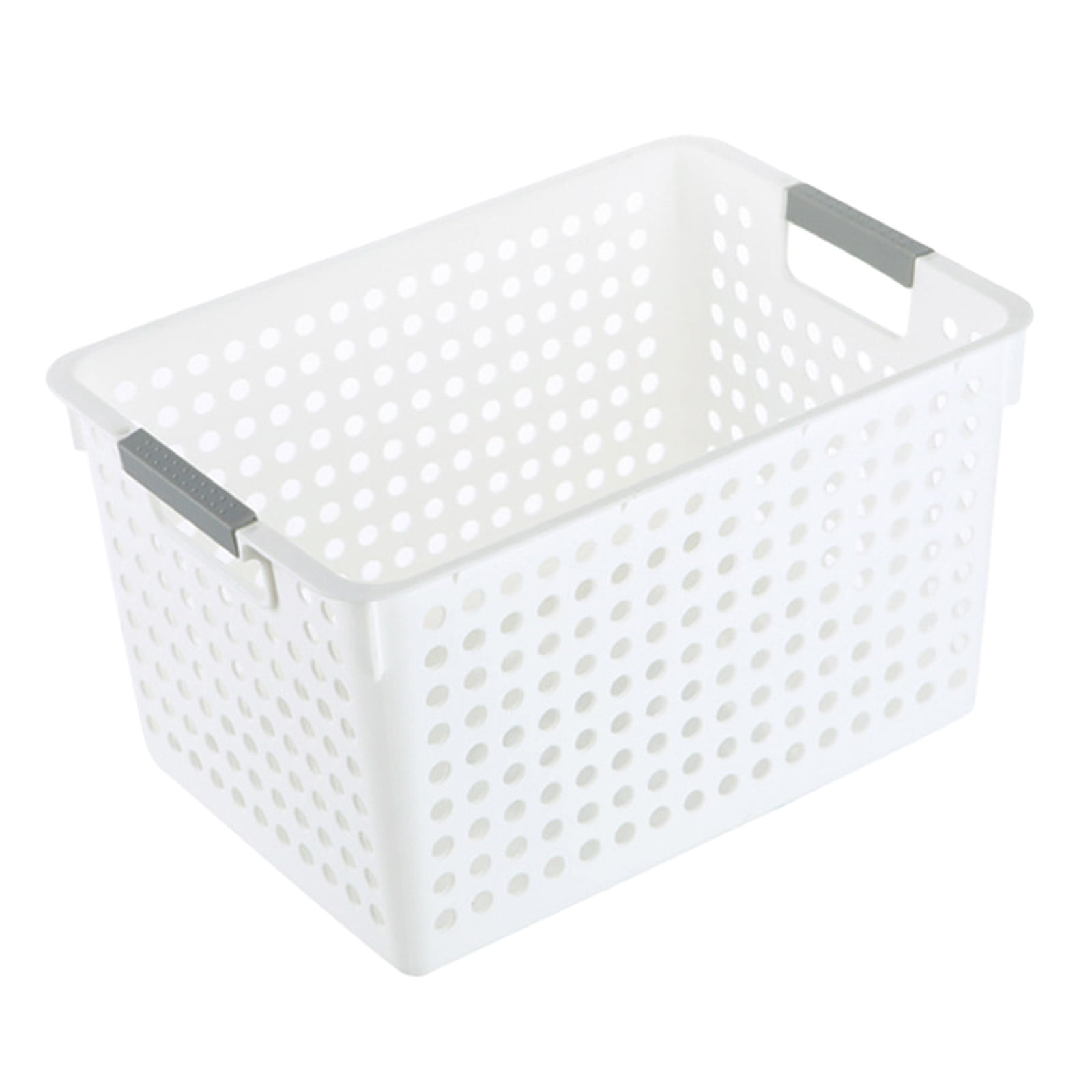 Plastic Laundry Basket with Handles - Space-Saving, Durable ...