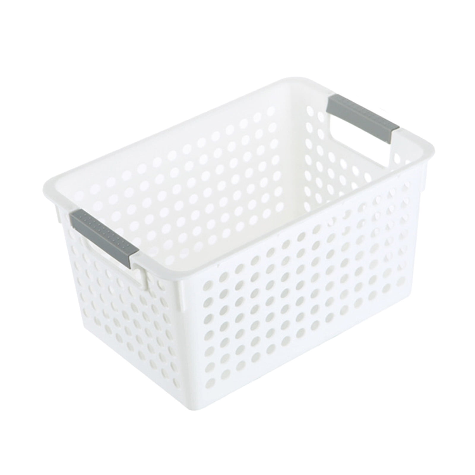 Plastic Laundry Basket with Handles - Space-Saving, Durable ...