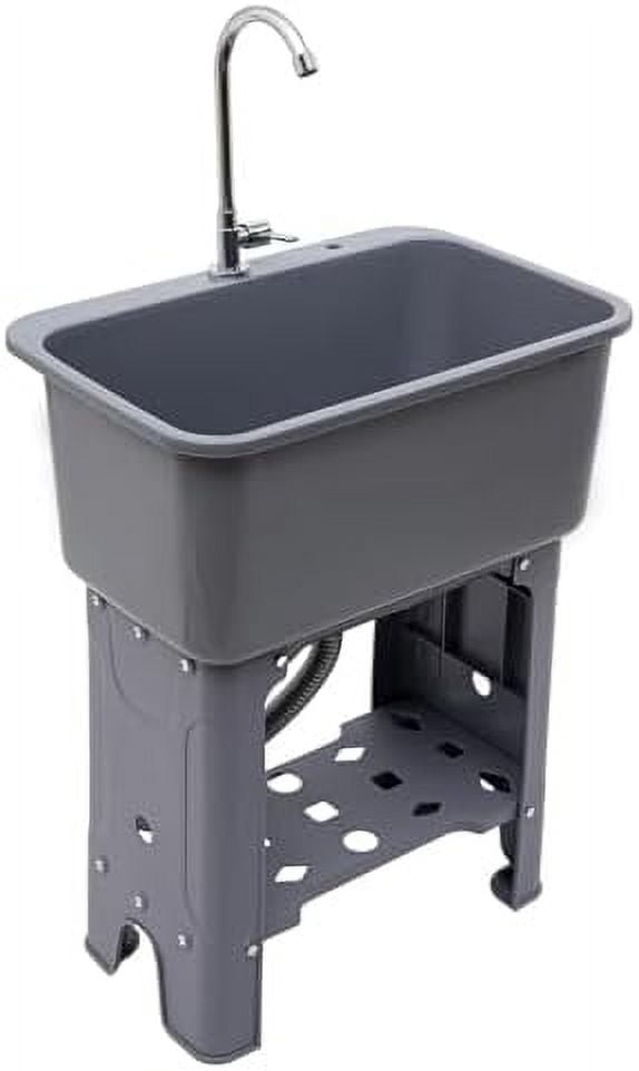 Plastic Laundry Room Sink,Single Bowl Laundry Utility Room Sinks with ...