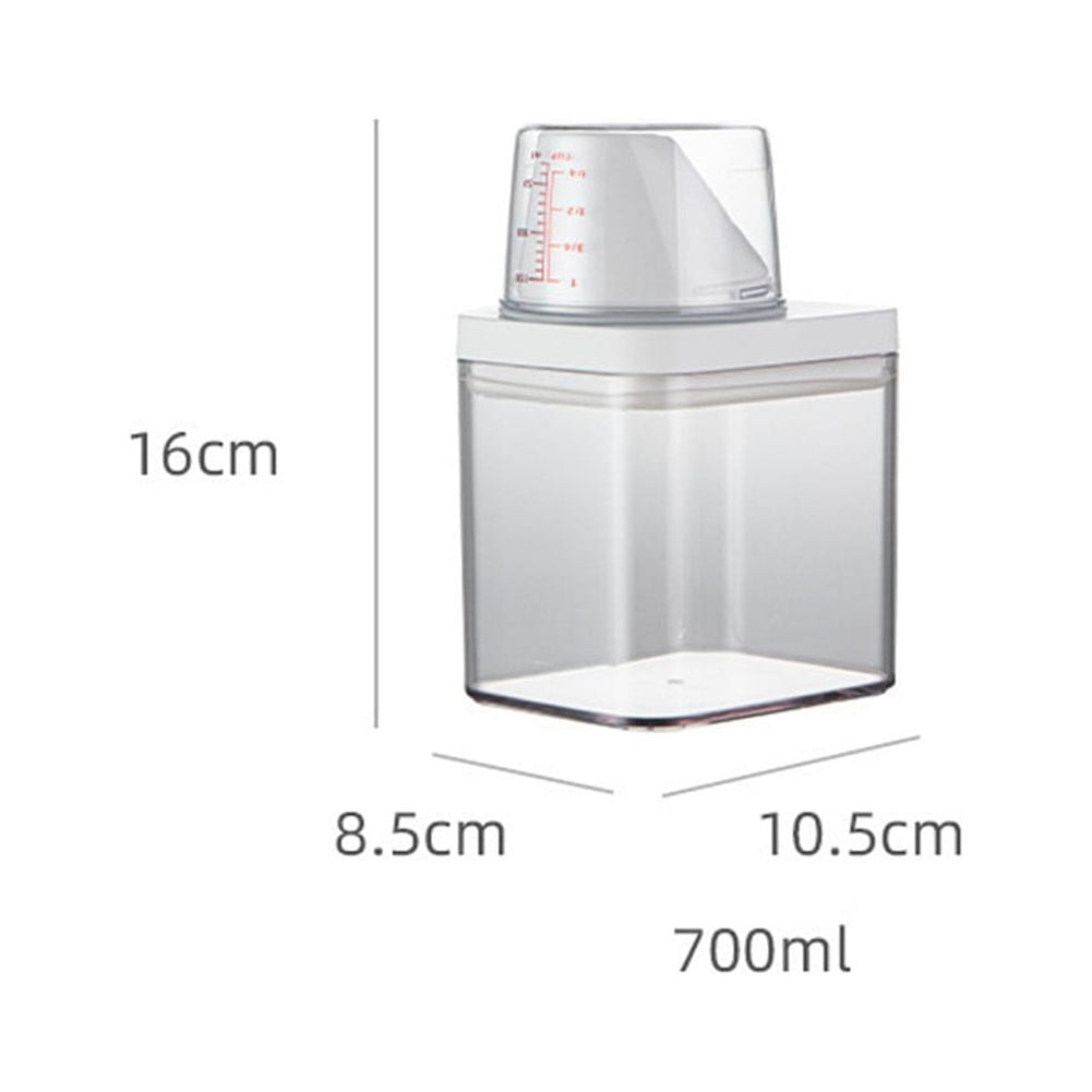 Plastic Laundry Washing Up Powder Container Soap Detergents Storage Box ...