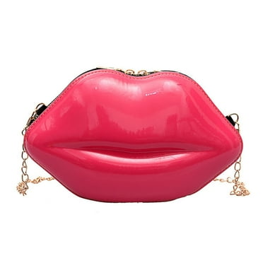 GENEMA Women Leather Lips-shaped Evening Clutch Purses Crossbody Bags ...