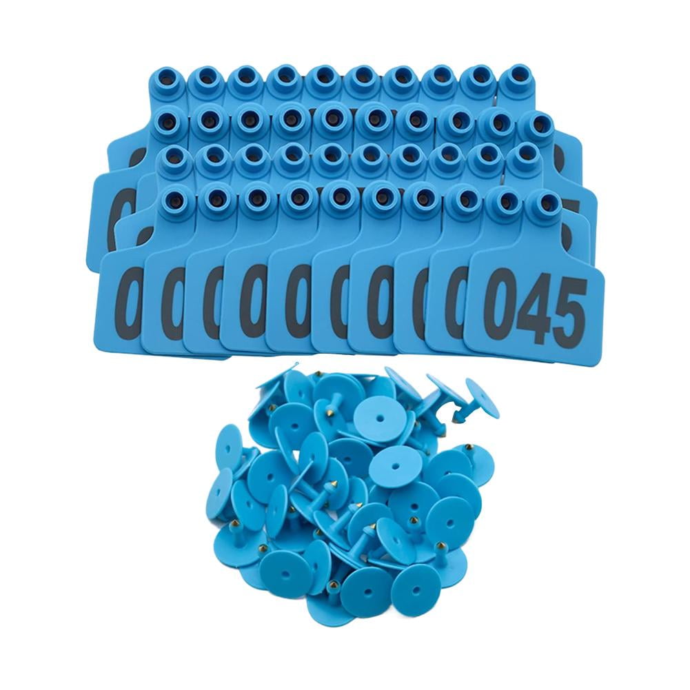 Plastic Livestock Ear Tags Numbered 001-100, 5x4cm Animal ...