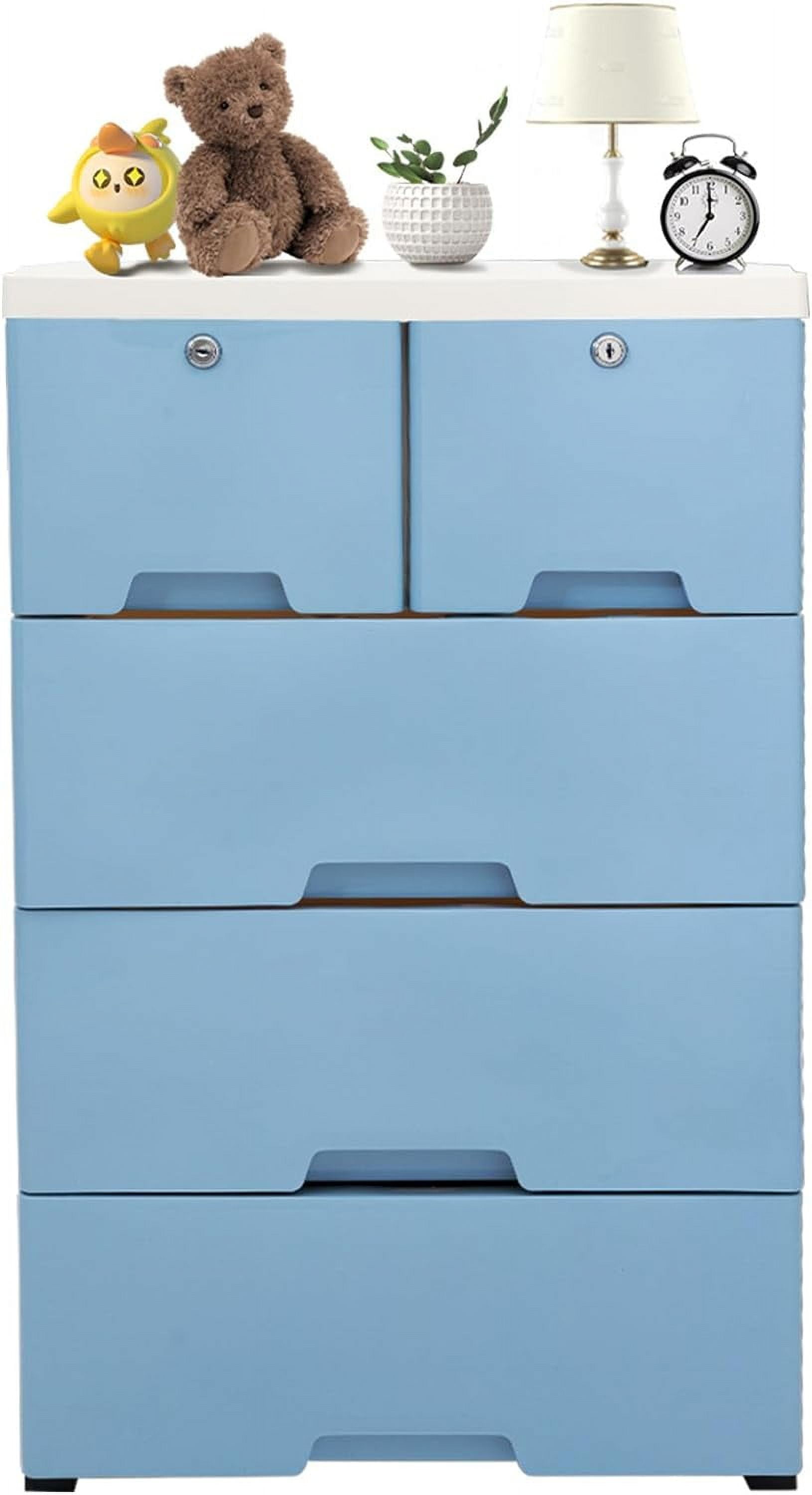 Plastic Lockable Drawers Dresser Storage Cabinet,Drawer Organizers ...