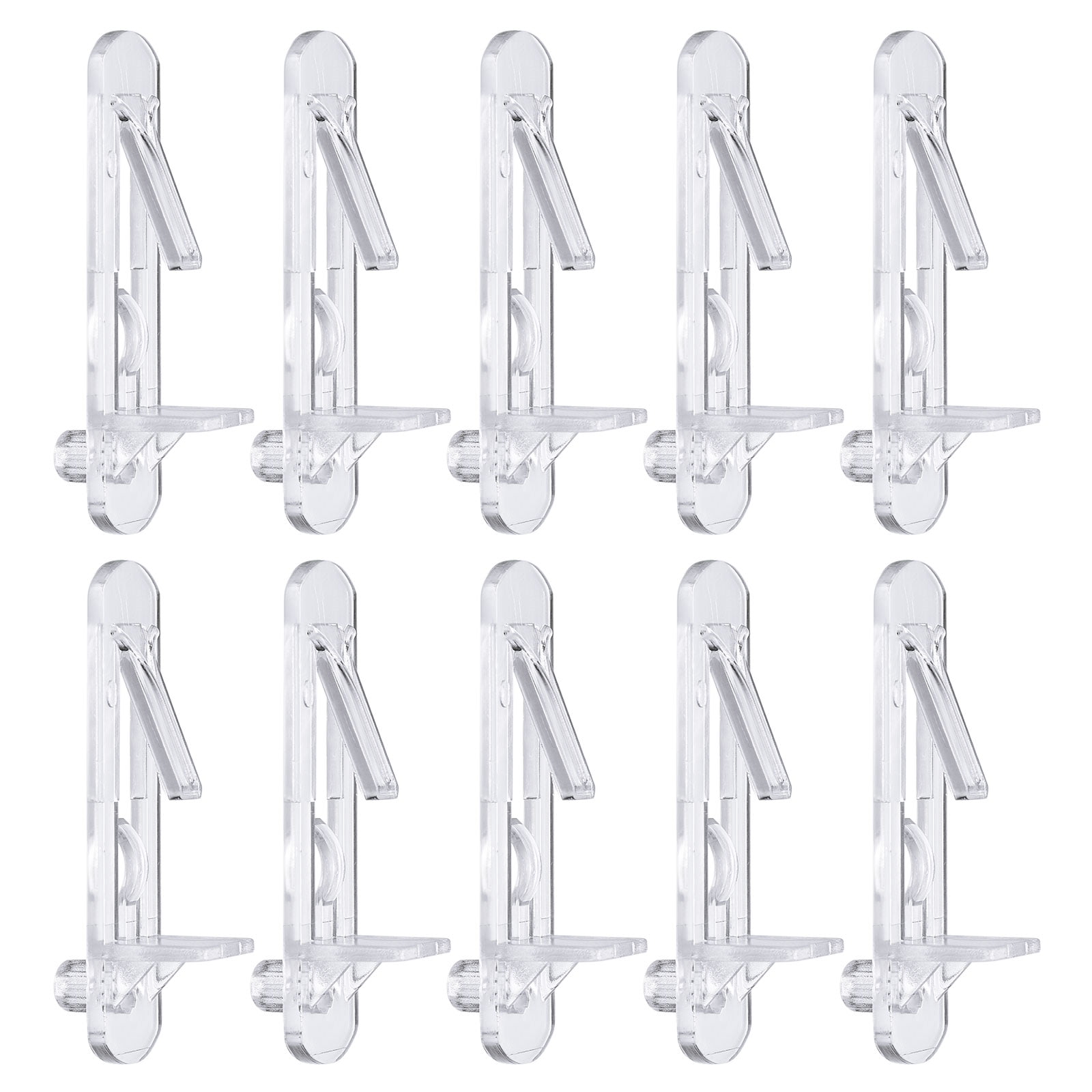 Plastic Locking Shelf Pins, 50 Pack Clear Shelf Pegs Fit 6mm Hole 5/8 ...