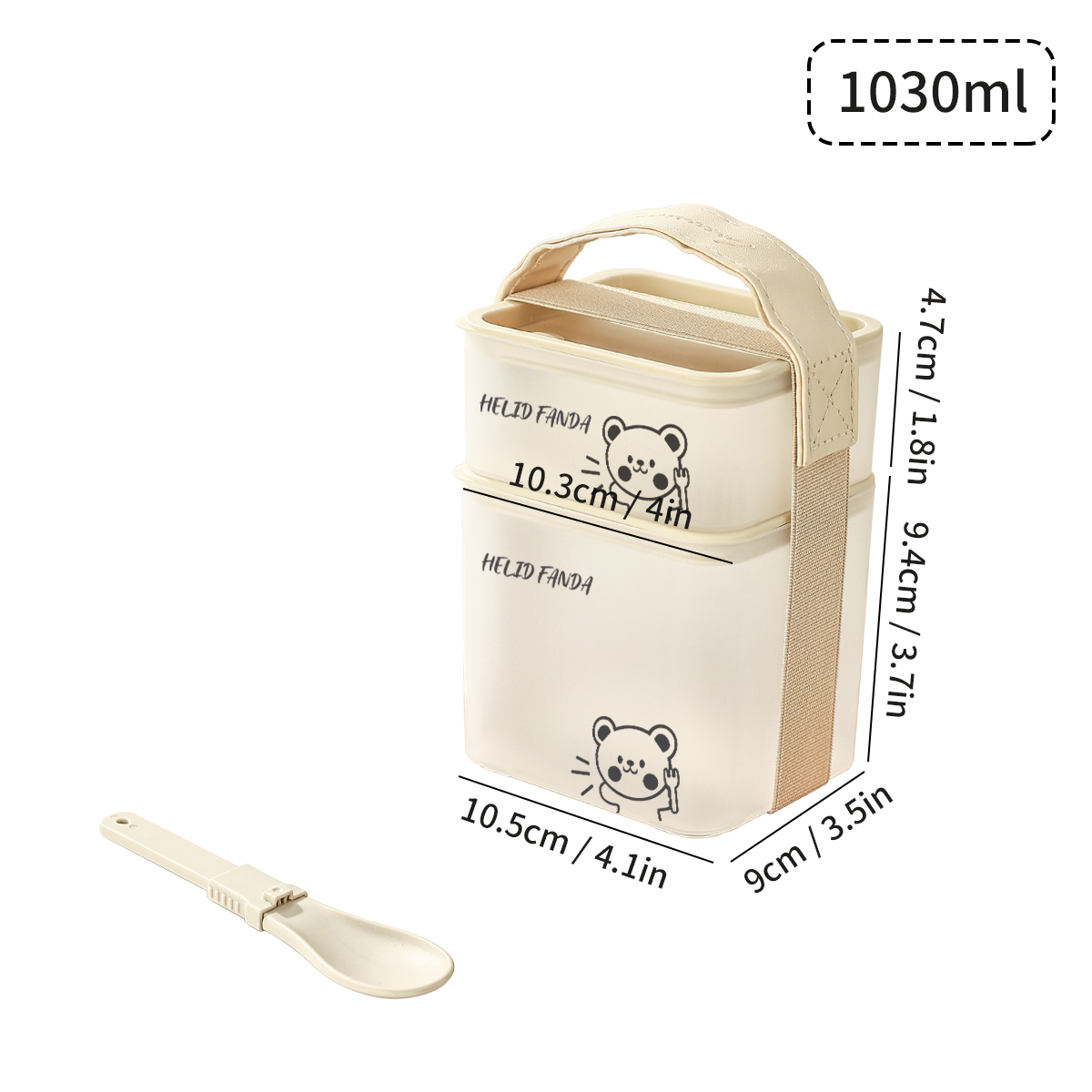 Plastic Lunch Box Set With Tableware&Bag Portable Bento Box Fridge ...