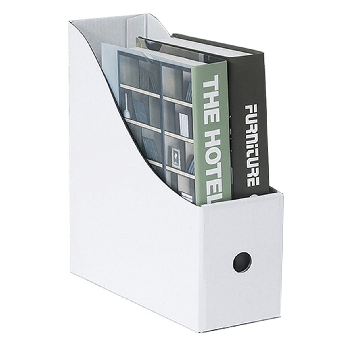 Plastic Magazine File Holder Desk Storage Folder Organizer Cardboard ...