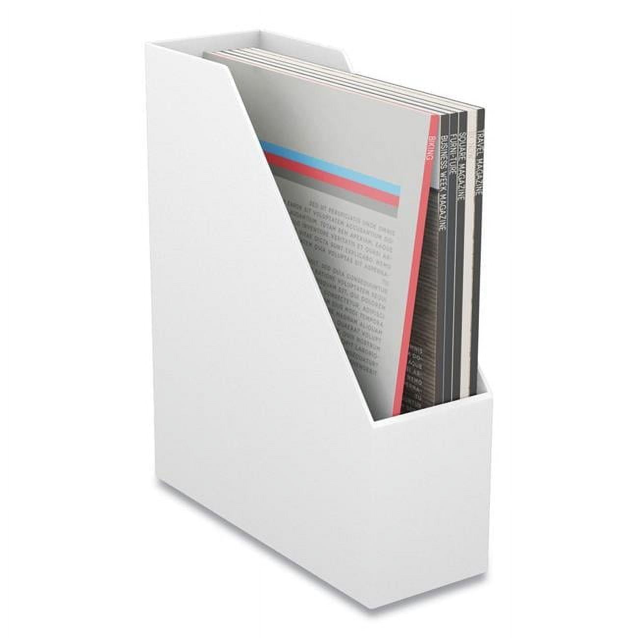 Plastic Magazine File, White - Walmart.com