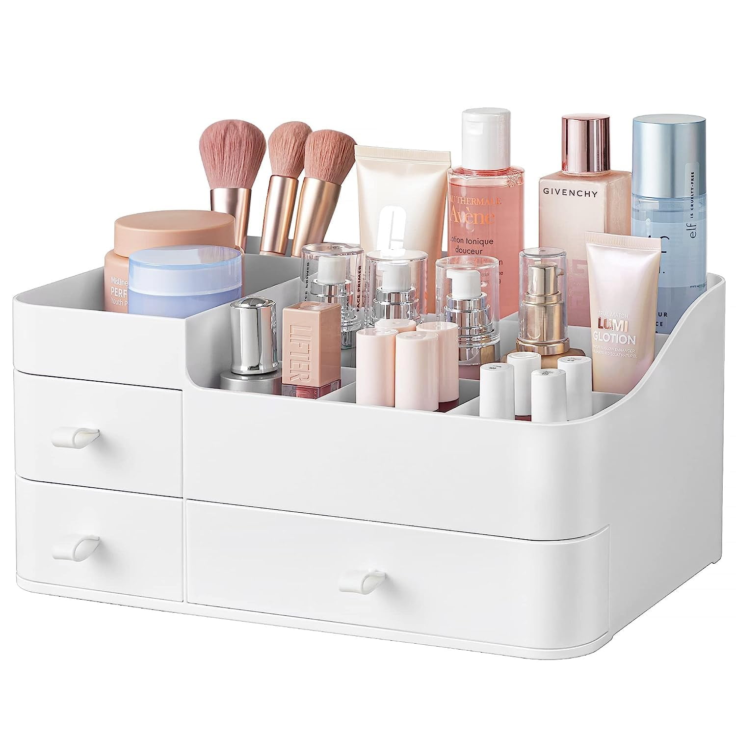 Plastic Makeup Organizer for Vanity, Large Skincare Organizers 8 ...