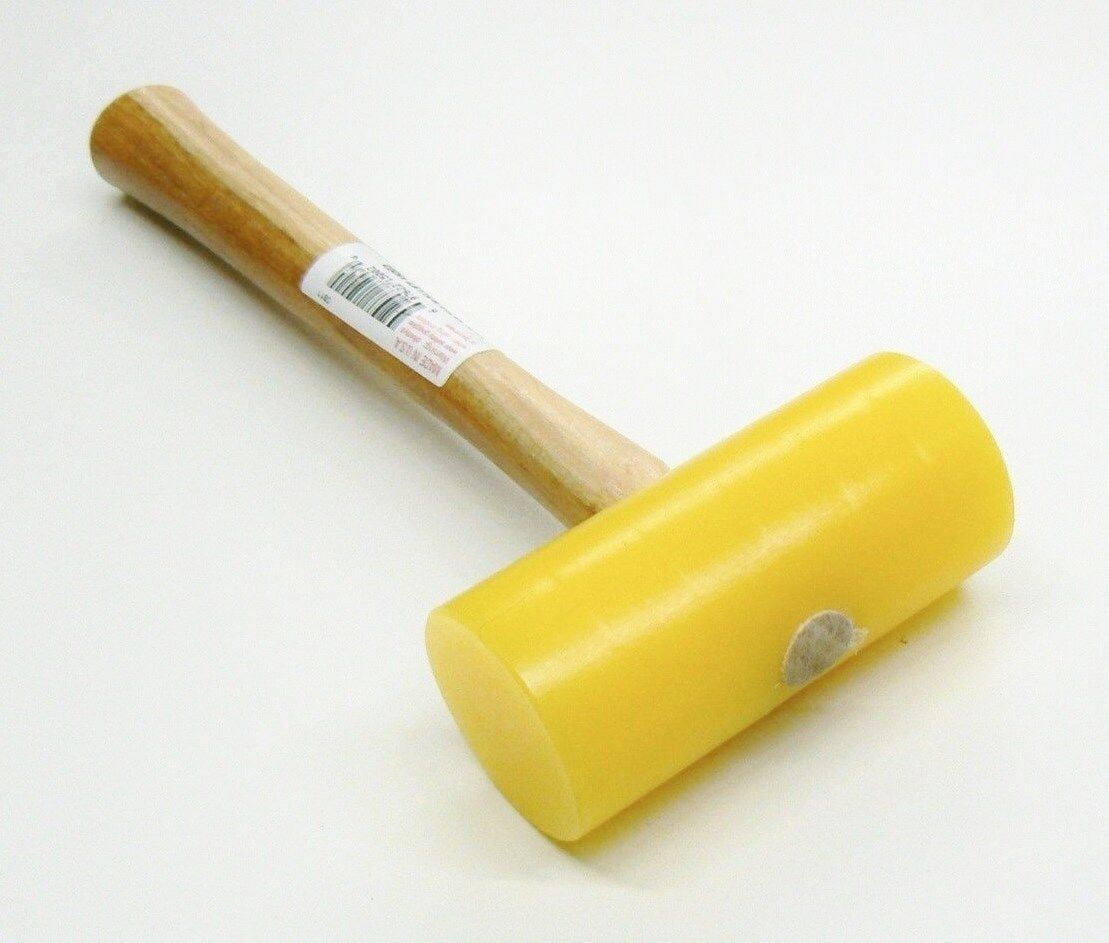 Plastic Mallet 1-1/2" x 3-1/2" Yellow Head Non Marring 6oz Craft Hammer ...